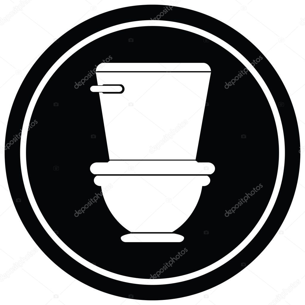Inodoro Símbolo Circular Vector Ilustración Vector de stock por ...