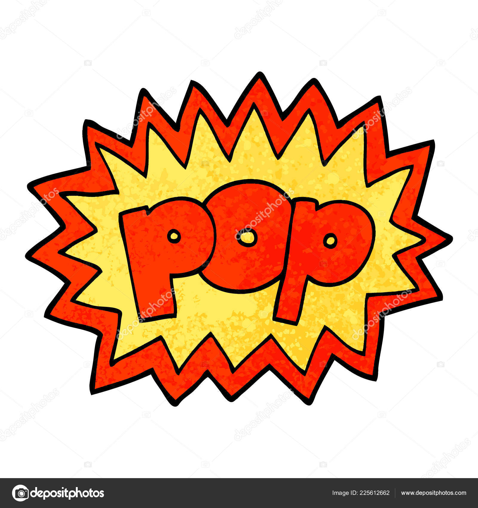 Grunge Textured Illustration Cartoon Pop Symbol Stock Vector Image by ...