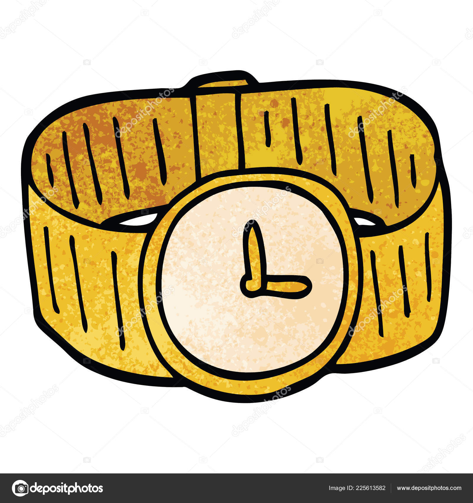 Cartoon Doodle Gold Wrist Watch Stock Illustration by ©lineartestpilot ...