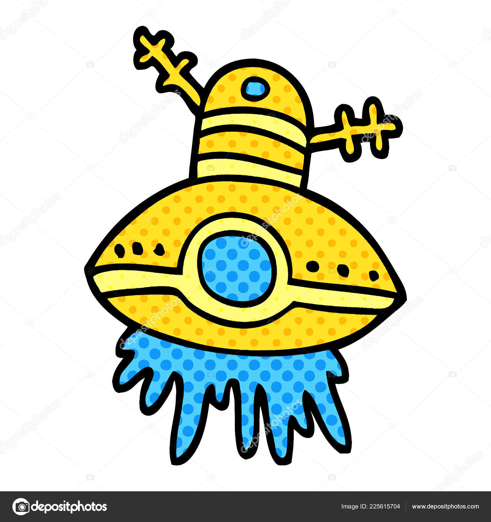 Cartoon Doodle Alien Spaceship Stock Vector by ©lineartestpilot #225615704