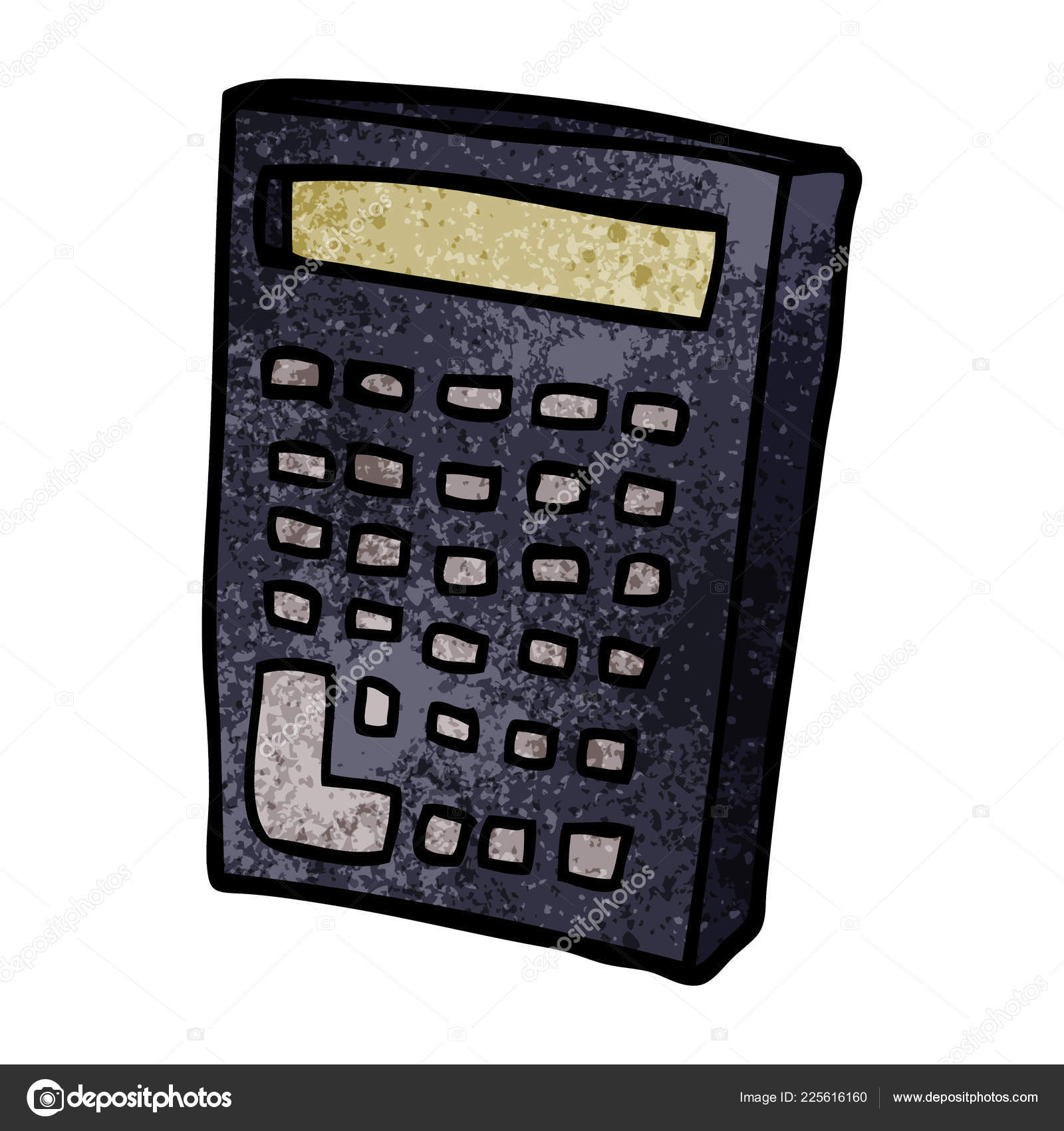 Cartoon Doodle Calculator Vector Illustration Stock Vector by ...
