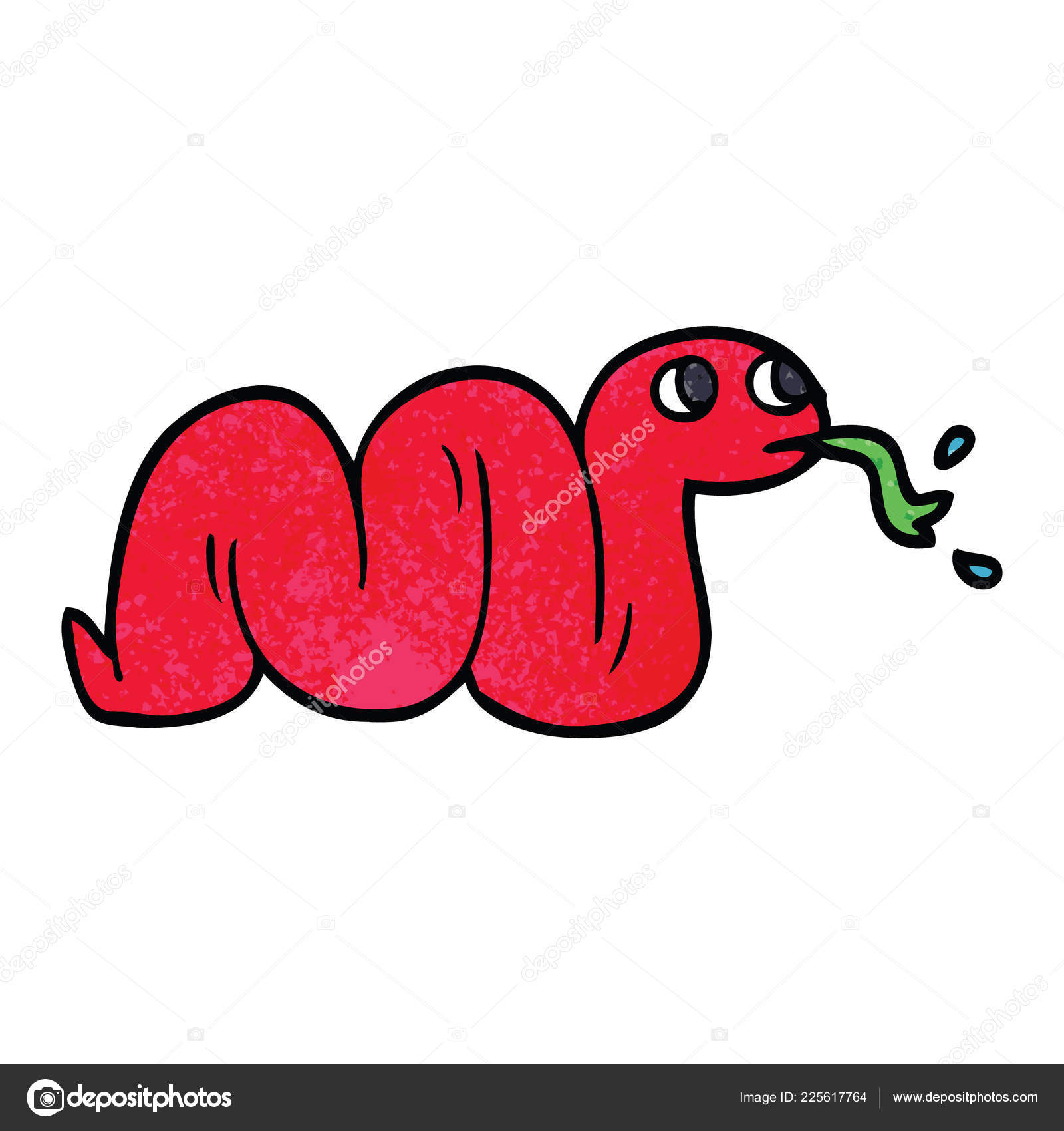 Cartoon Doodle Snake Vector Illustration Stock Vector by ...
