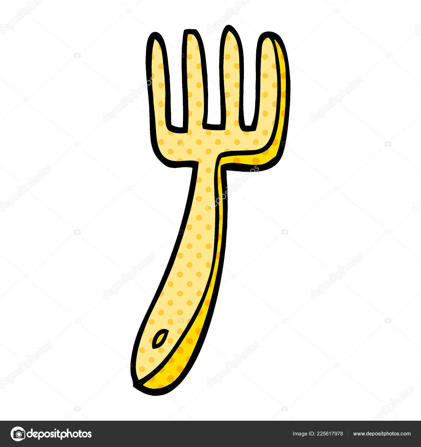 Garfo Doodle Desenhos Animados Design Vetorial imagem vetorial de ...