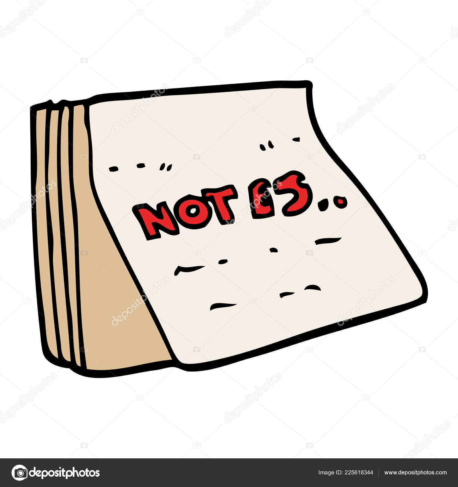 Cartoon Doodle Note Pad Stock Vector by ©lineartestpilot 225618344