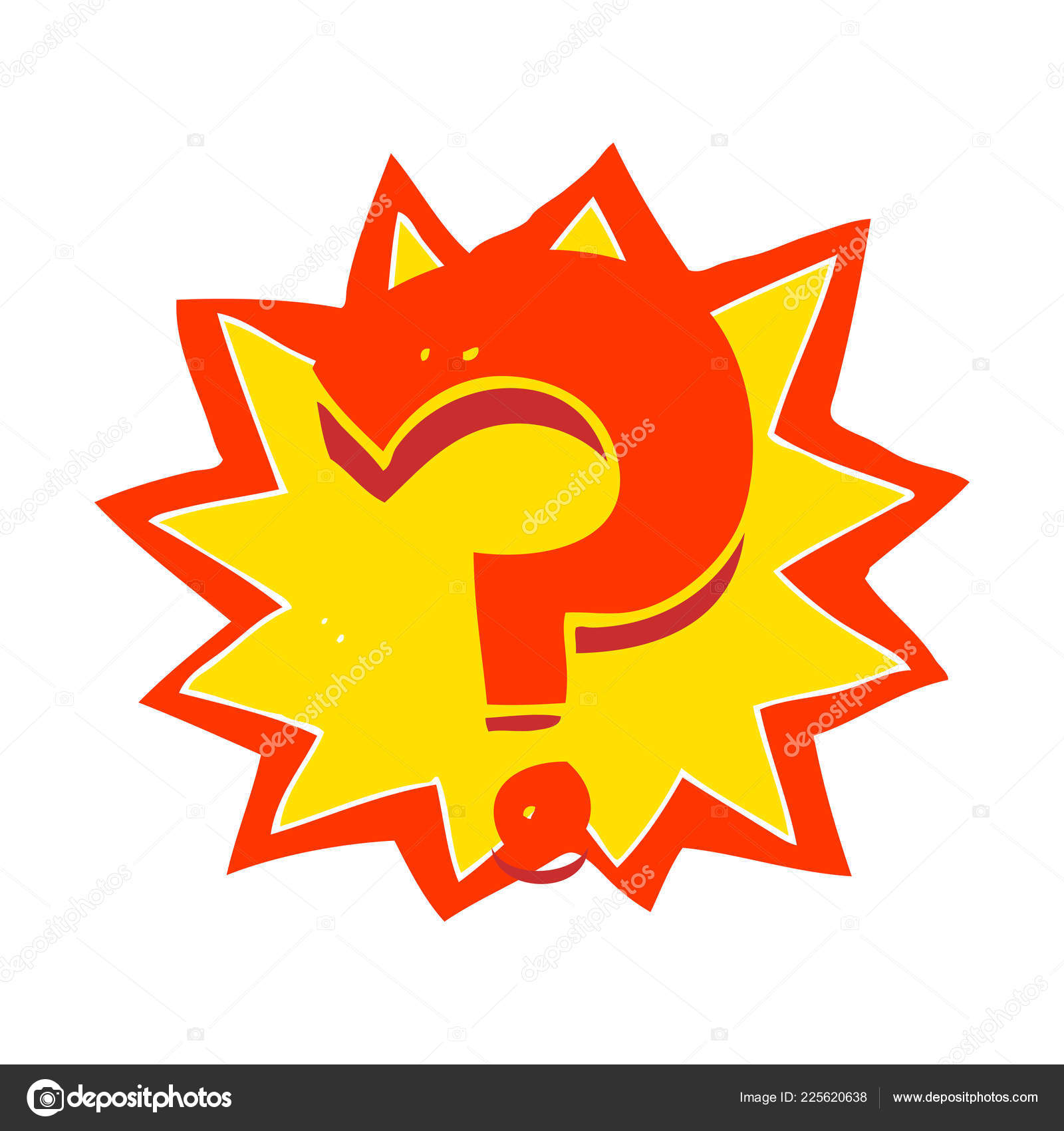 Flat Color Illustration Question Mark Stock Vector Image by ...