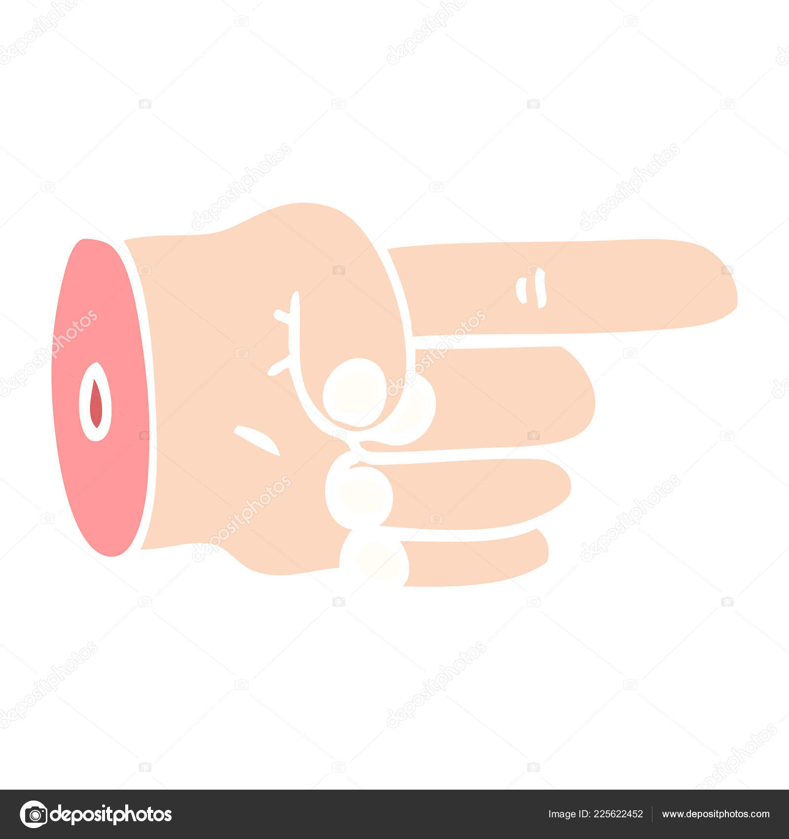 Pointing Hand Symbol Vector Design Stock Vector Image by ...