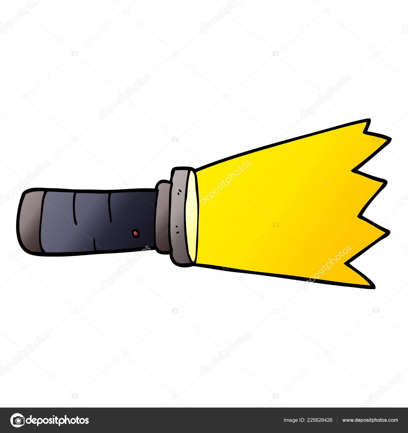 Cartoon Doodle Lit Torch Stock Vector by ©lineartestpilot 225626426