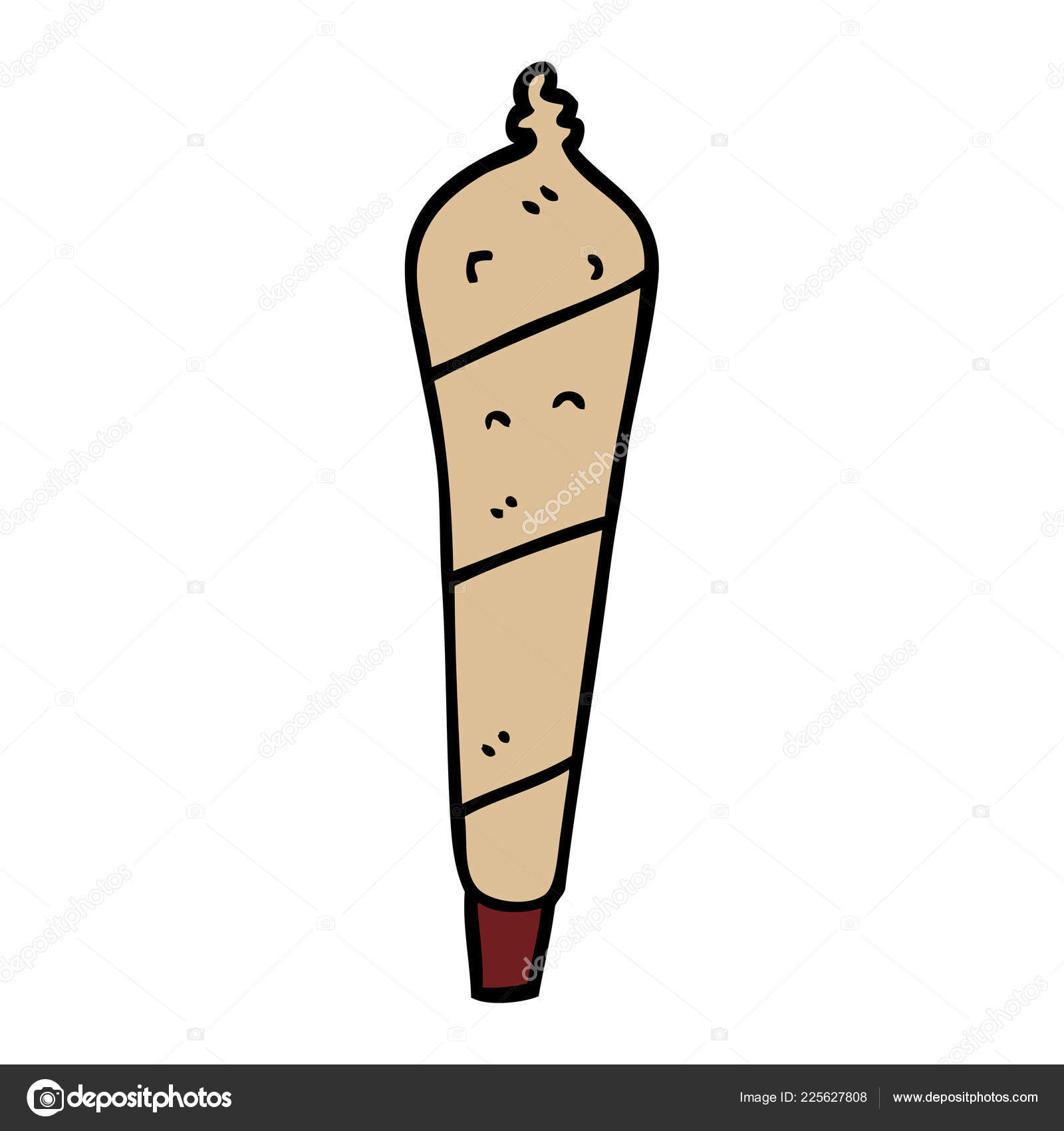 Cartoon Doodle Marijuana Joint Stock Vector by ©lineartestpilot 225627808