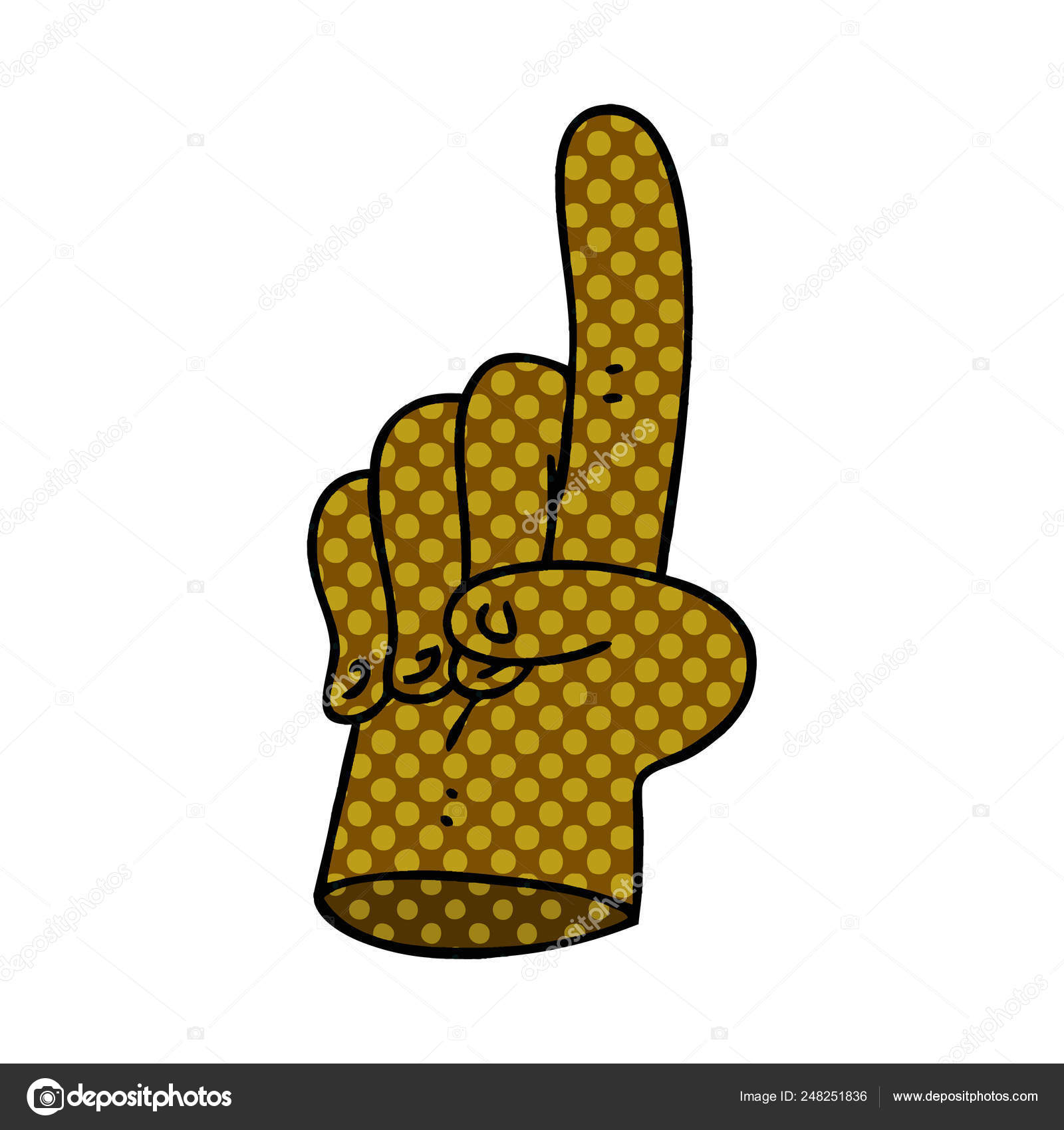 Pointing Finger Comic Book Styleing Quirky Cartoon Stock Vector by ...
