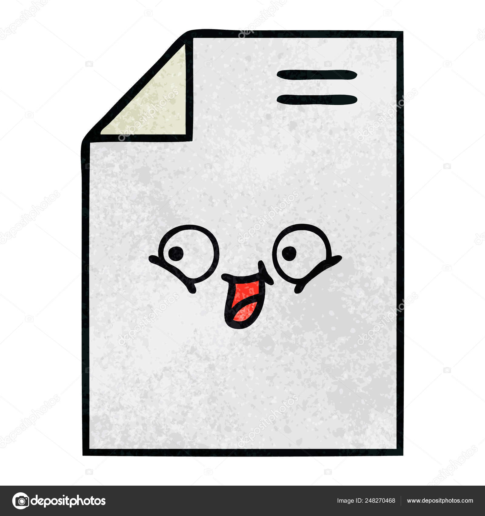 Retro Grunge Texture Cartoon Sheet Paper Stock Vector Image by ...