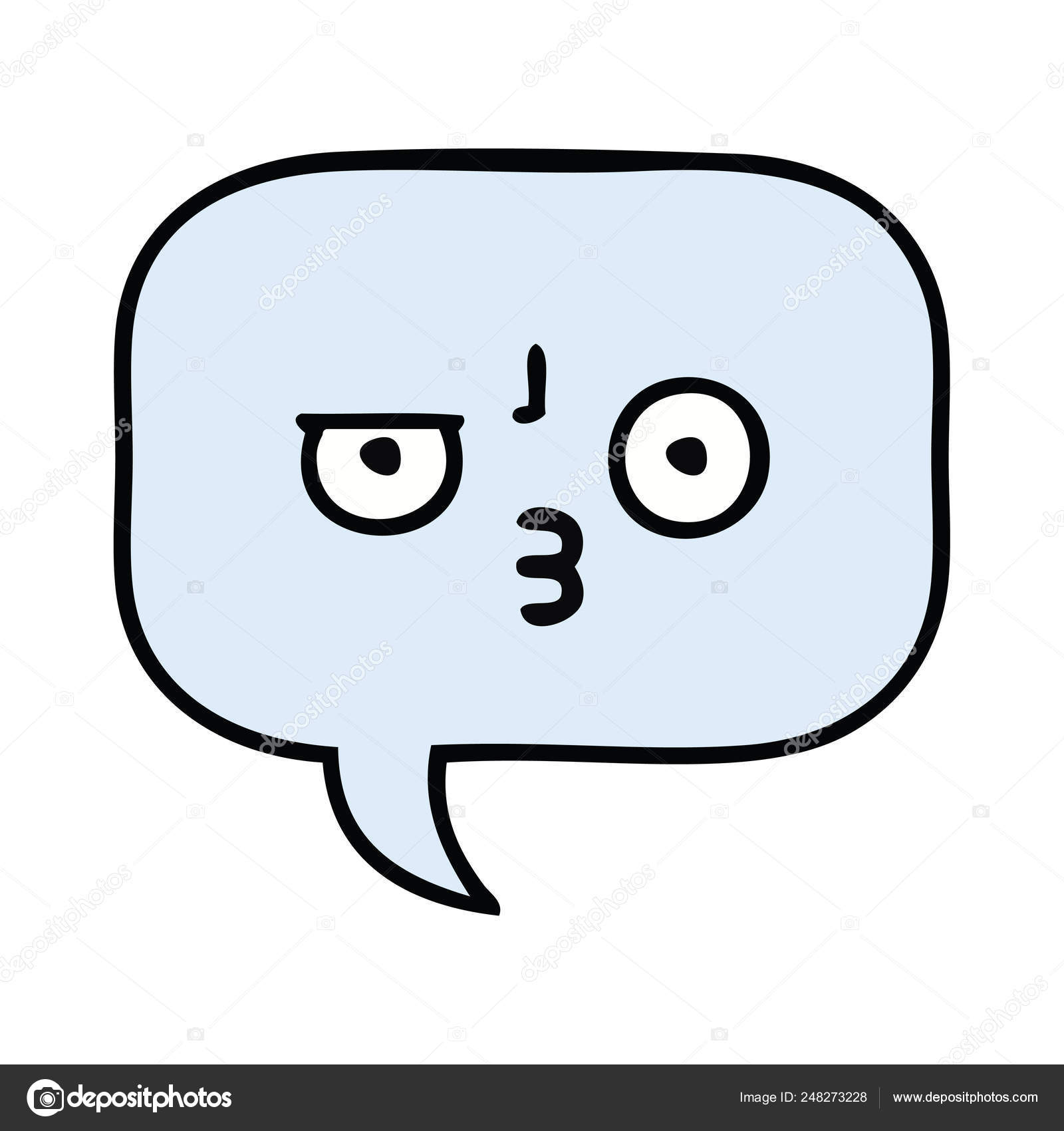 Cute cartoon speech bubble Stock Vector by ©lineartestpilot 248273228