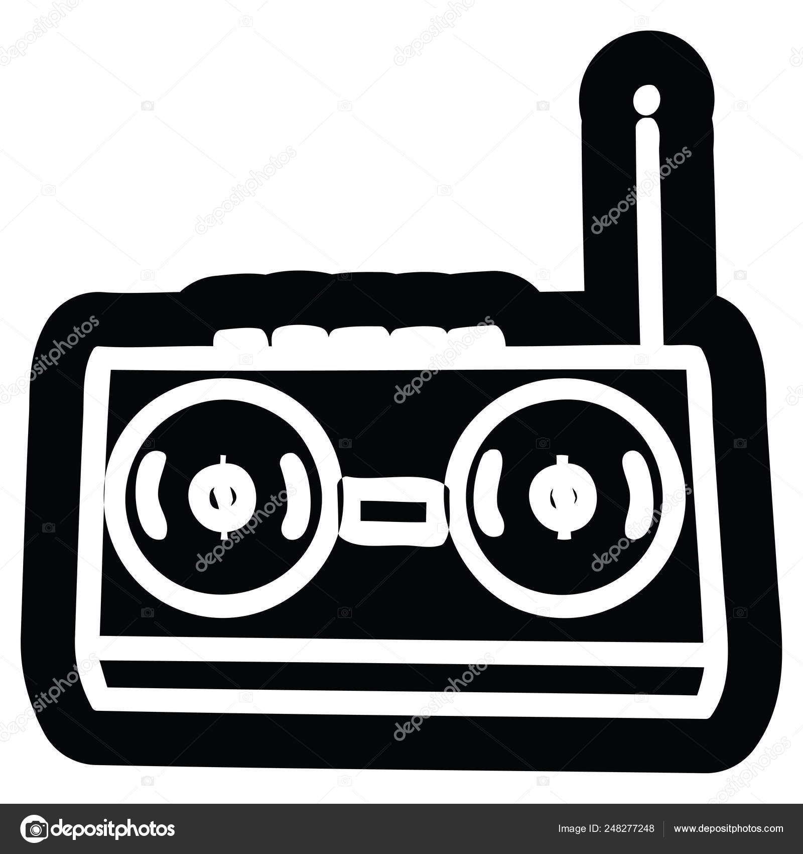 Icono Del Reproductor Cassette Radio Símbolo Vector de stock #248277248 ...