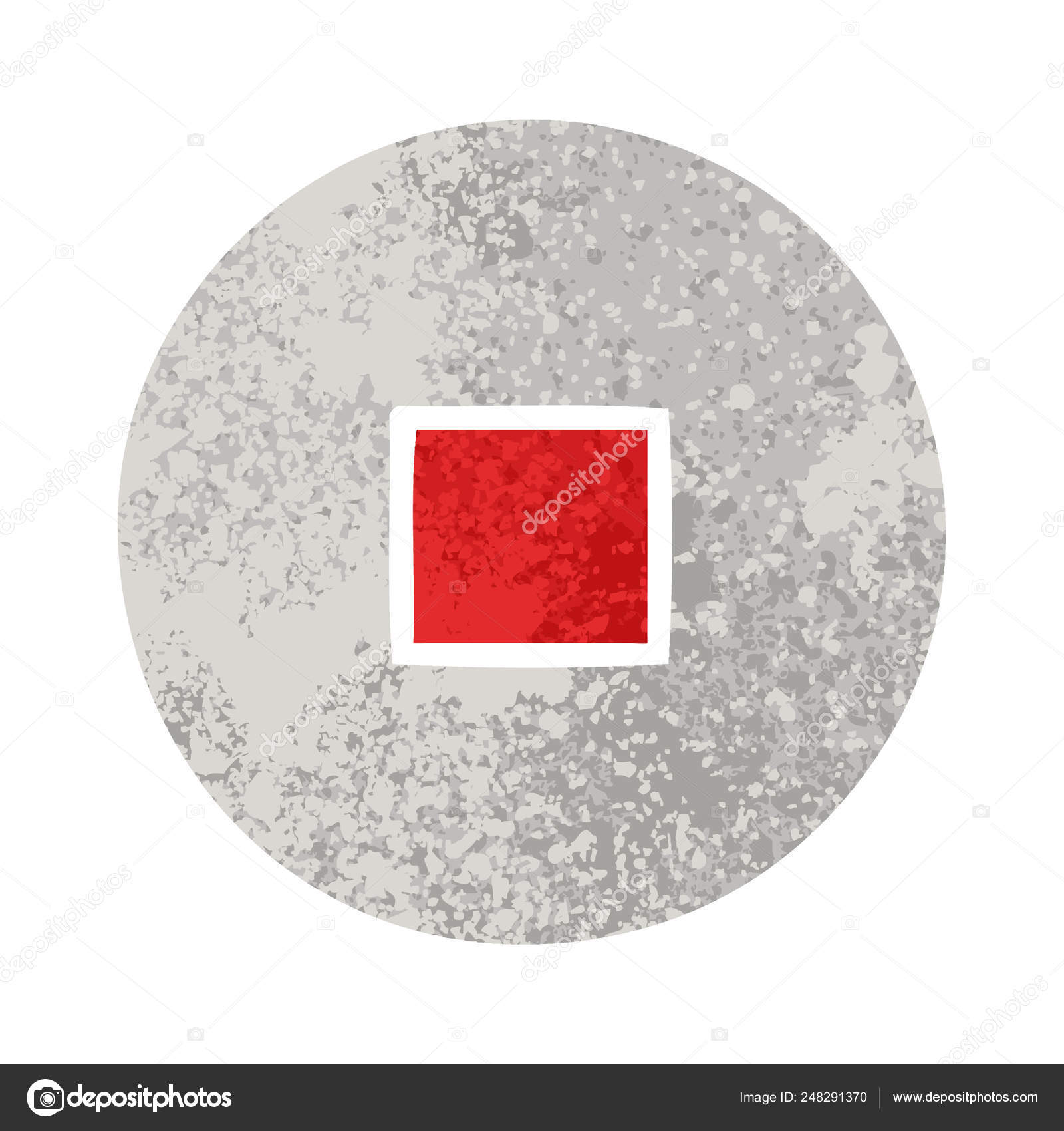 Retro Illustration Style Cartoon Stop Button Stock Vector by ...