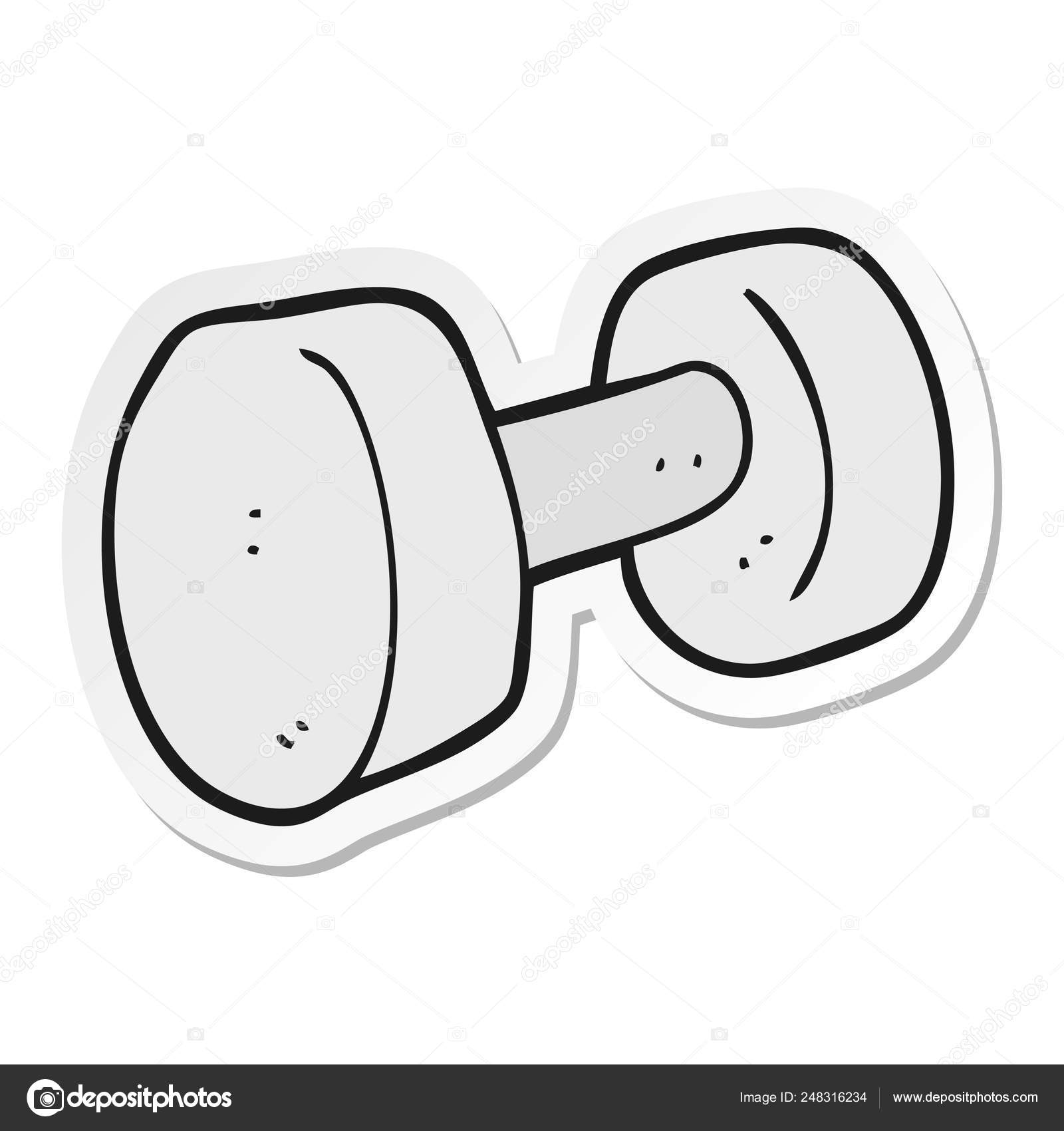 Aufkleber einer Cartoon-Hantel Stock-Vektorbild von ©lineartestpilot ...