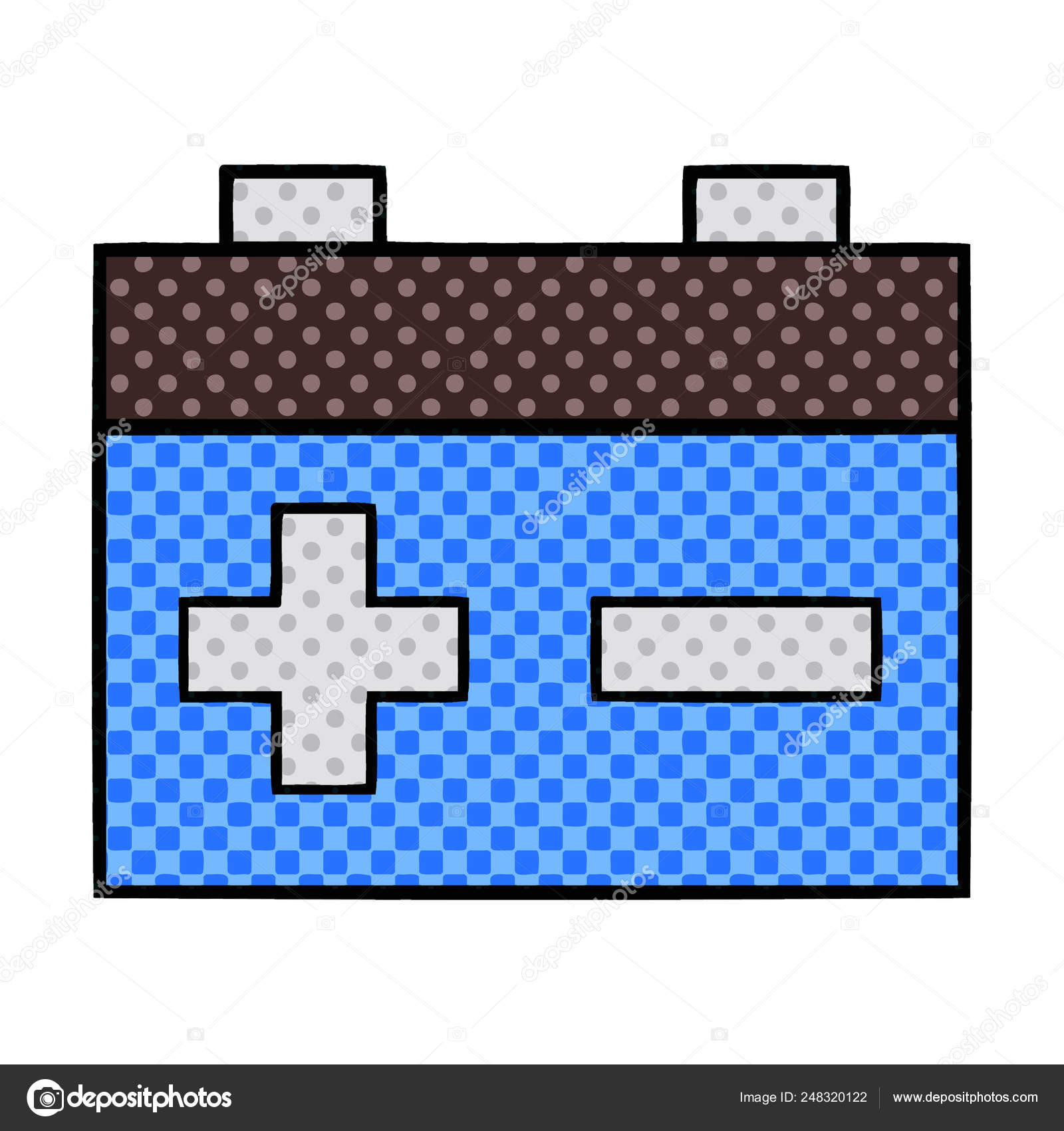 Comic Book Style Cartoon Car Battery Stock Vector by ©lineartestpilot ...