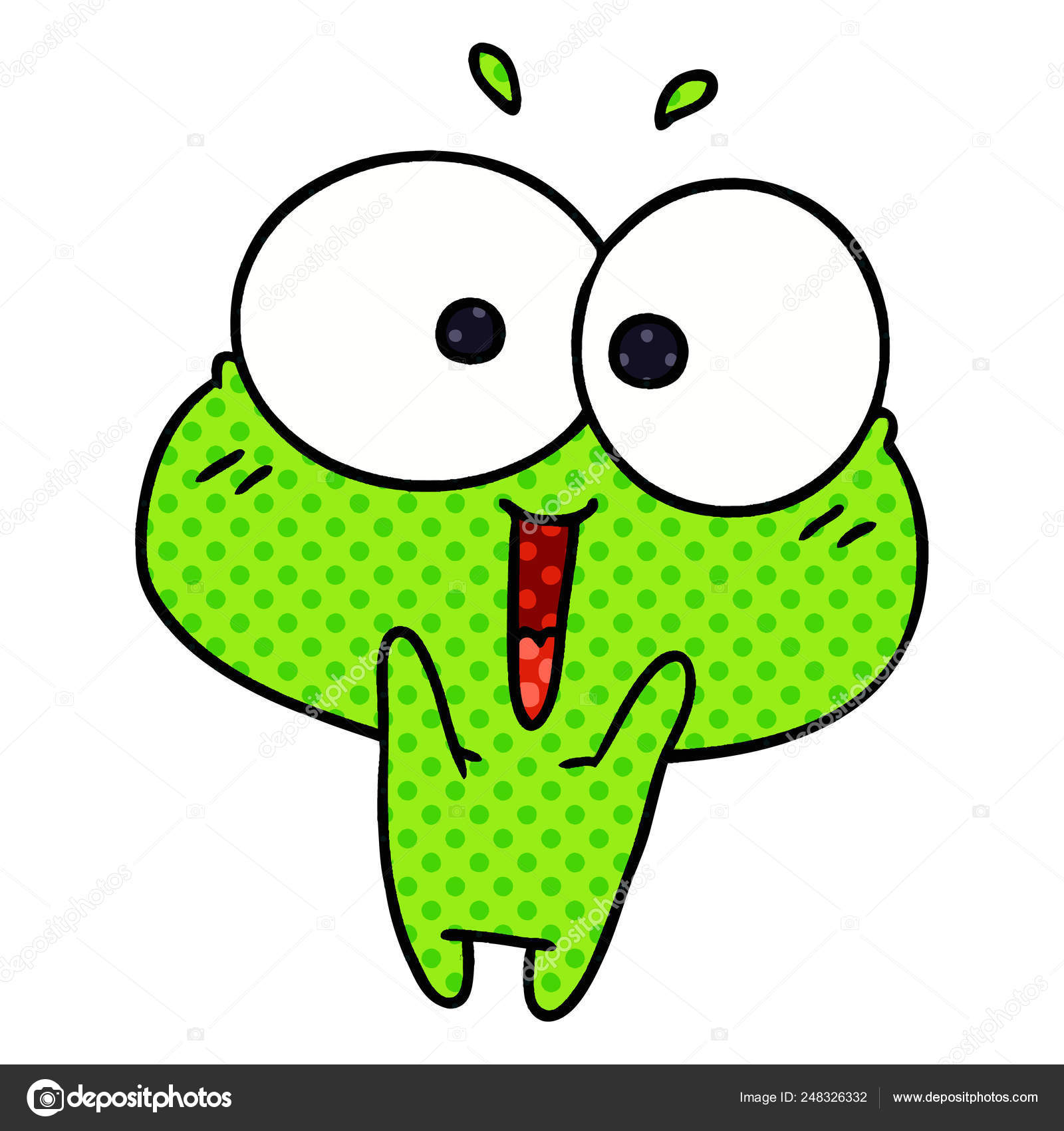 Desenho animado kawaii animado sapo bonito — Vetor de Stock ...