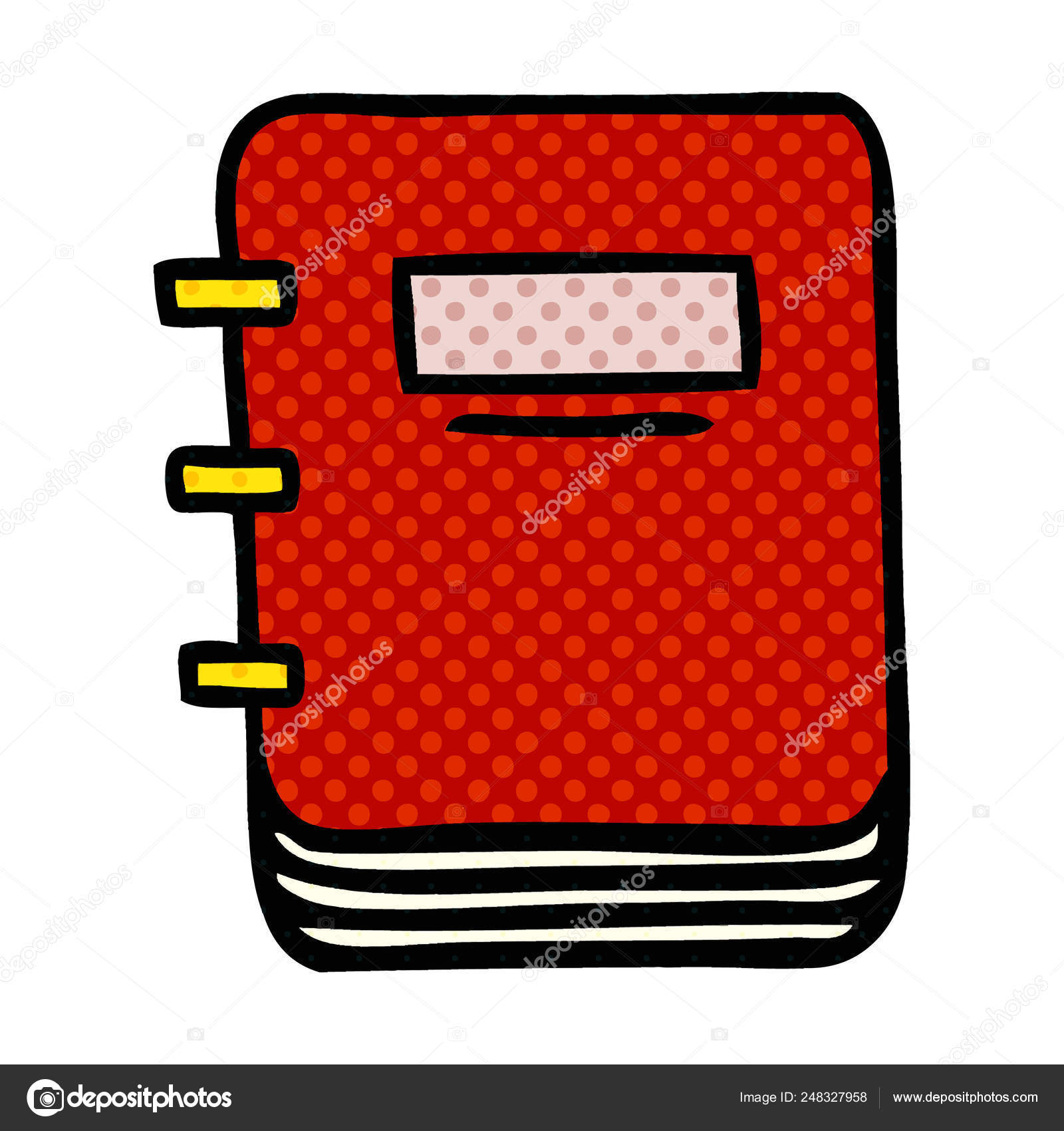 Comic Book Style Cartoon Note Book Stock Vector Image By ©lineartestpilot 248327958