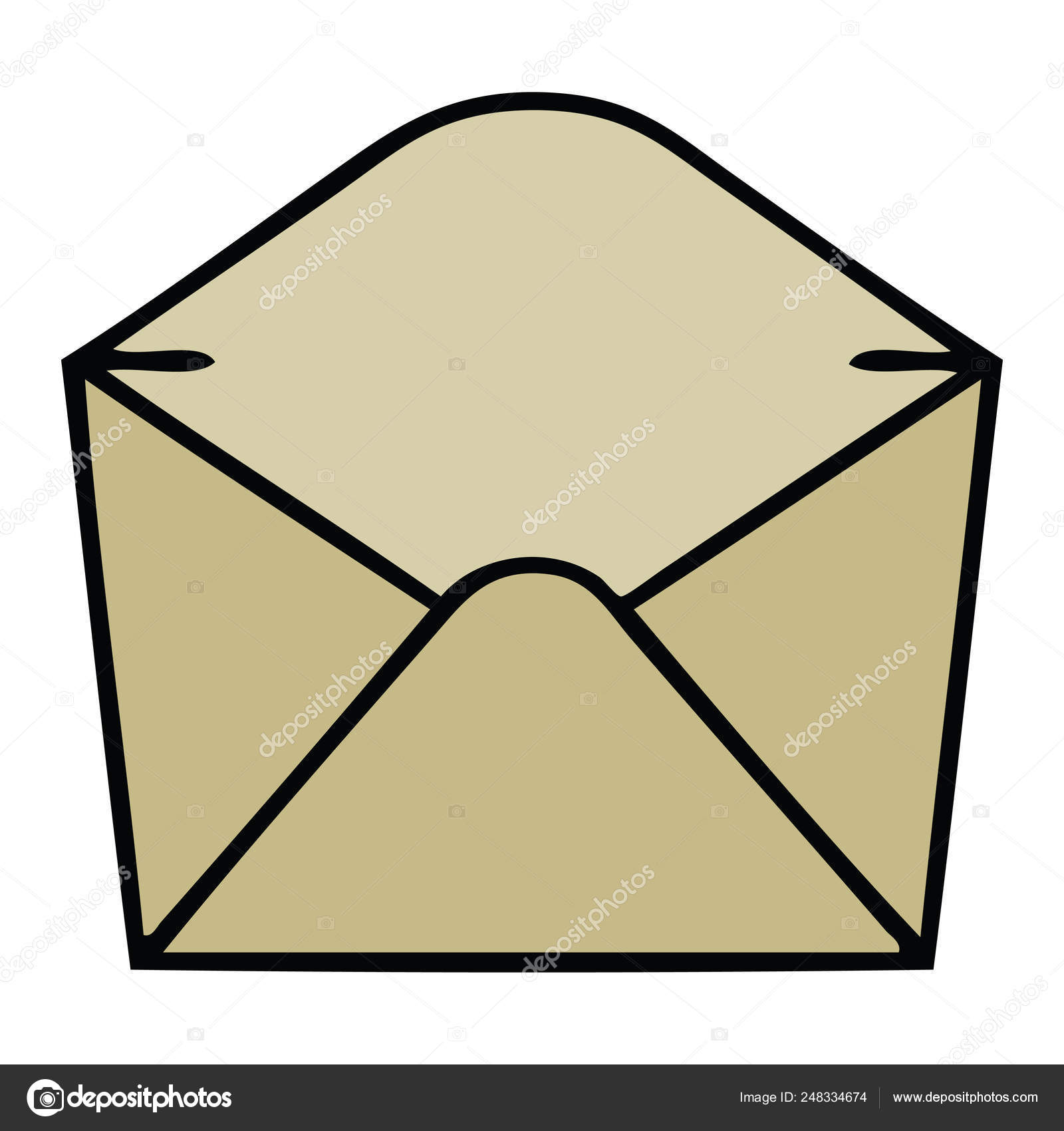Quirky hand drawn cartoon envelope Stock Vector by ©lineartestpilot ...