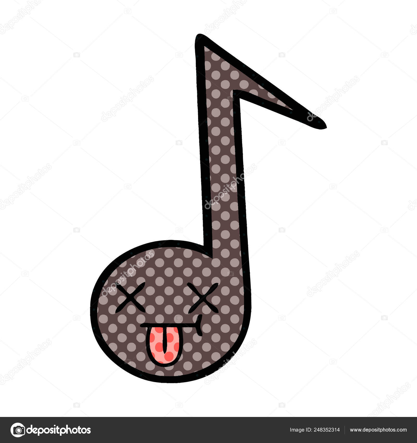 Comic book style cartoon musical note Stock Vector by ©lineartestpilot ...