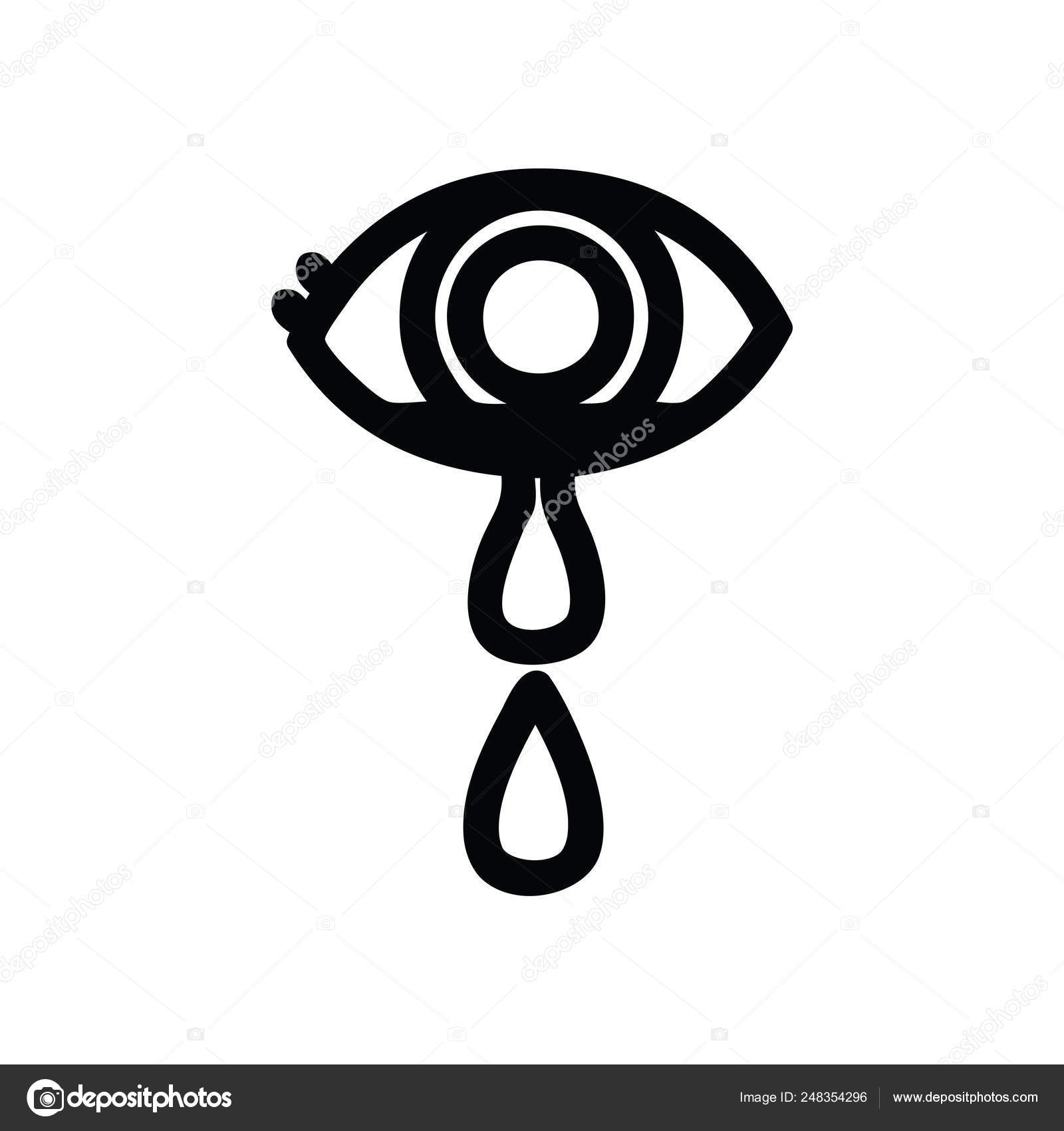 Crying Eye Icon Symbol — Stock Vector © lineartestpilot #248354296