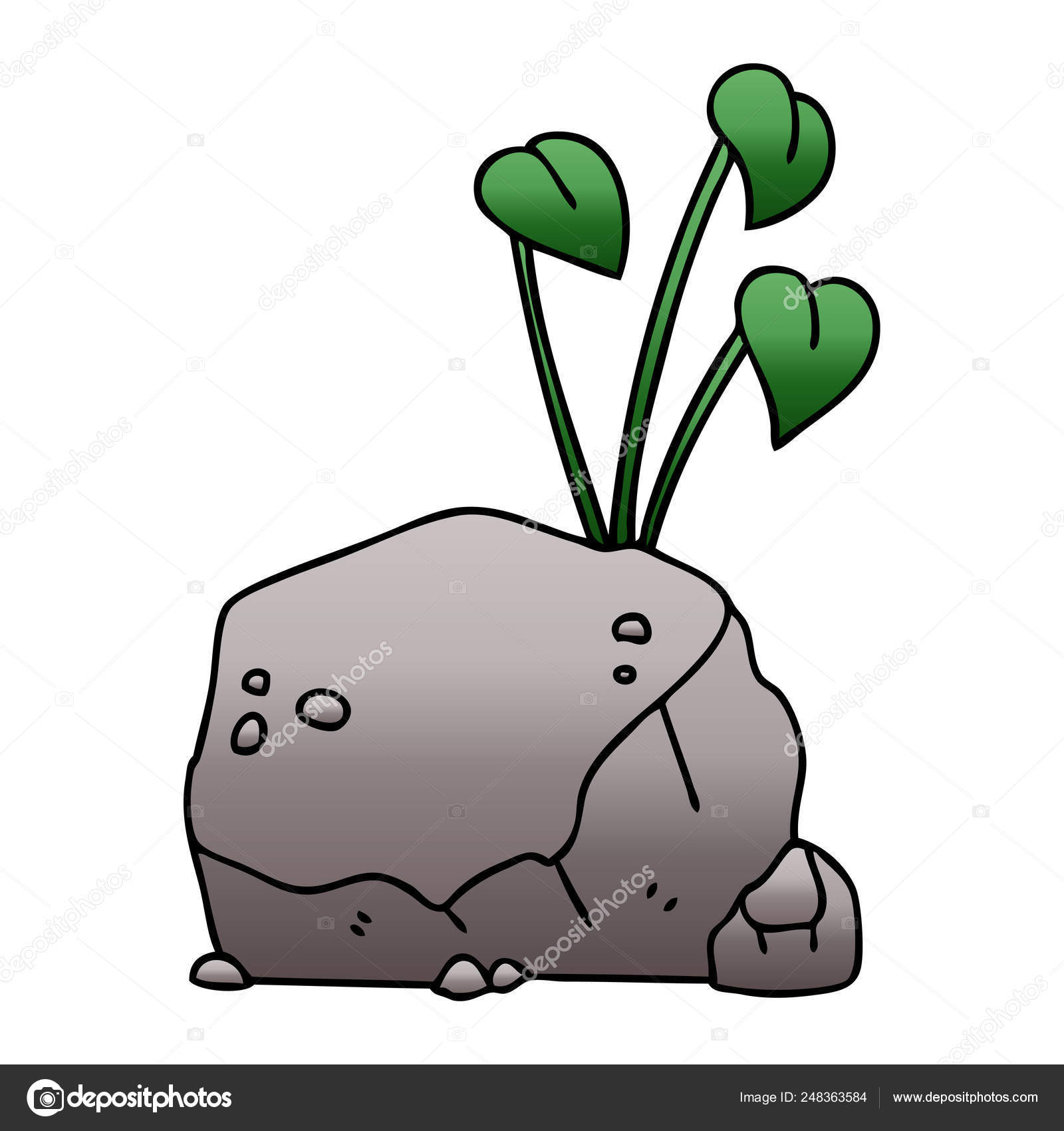 Gradient Shaded Quirky Cartoon Vines Stock Vector Image by ...