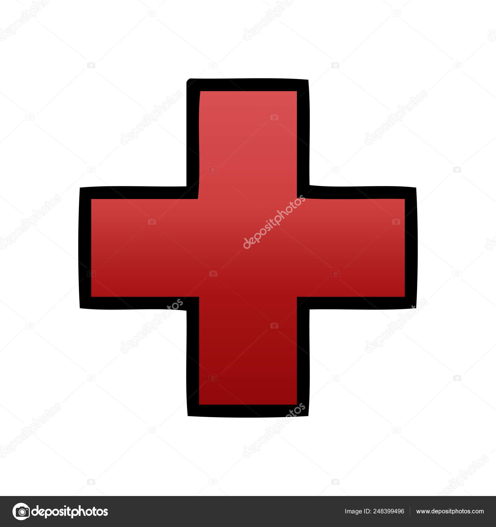 Gradient shaded cartoon addition symbol Stock Vector Image by ...