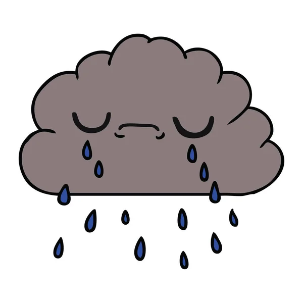 Cartoon Sad Rain Cloud