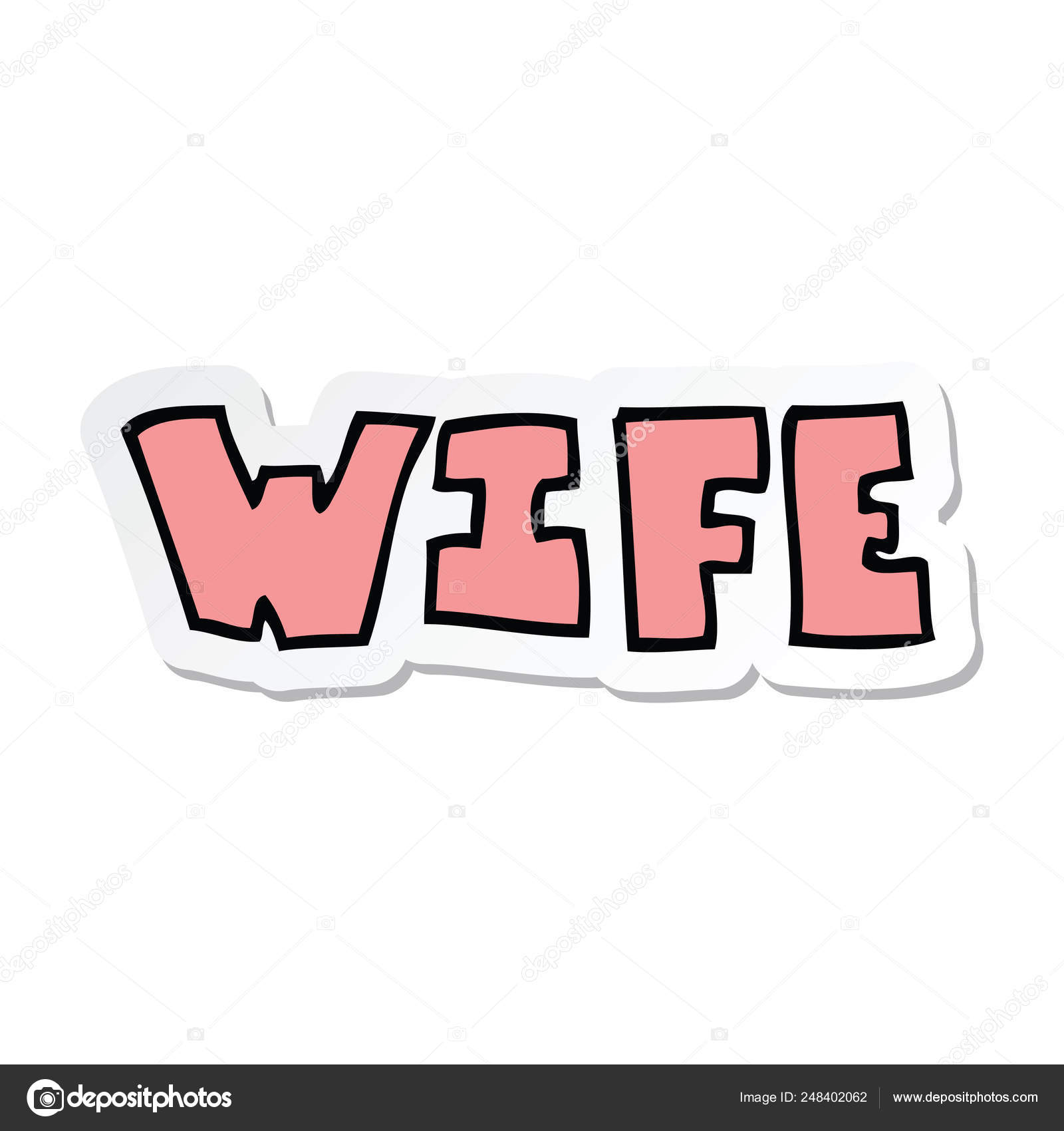 Sticker Cartoon Word Stock Vector by ©lineartestpilot 248402062