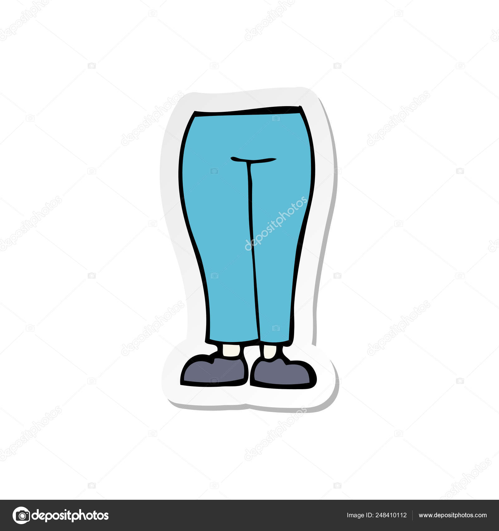 Sticker Cartoon Legs Stock Vector by ©lineartestpilot 248410112
