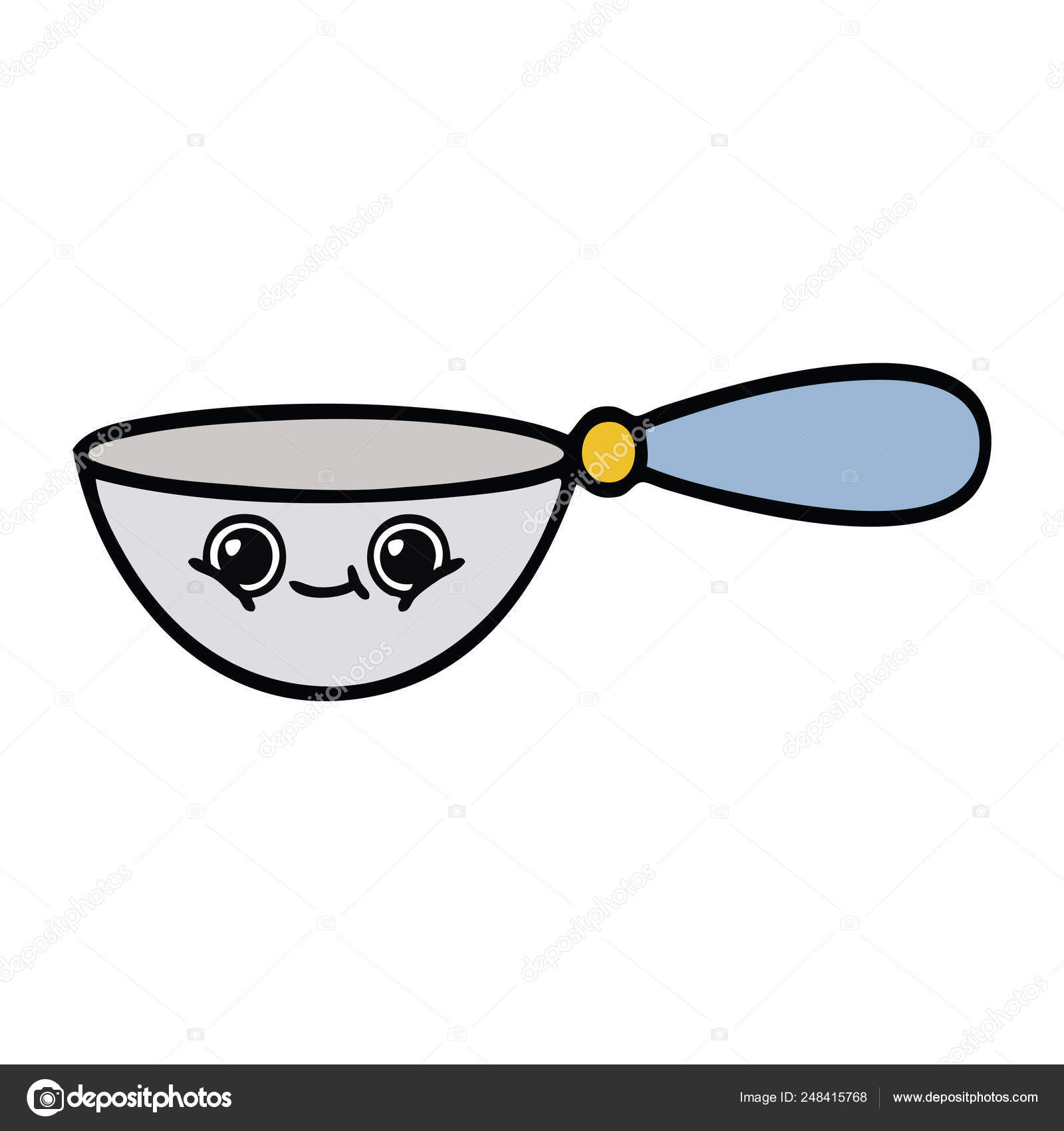 Cute cartoon measuring spoon Stock Vector by ©lineartestpilot 248415768