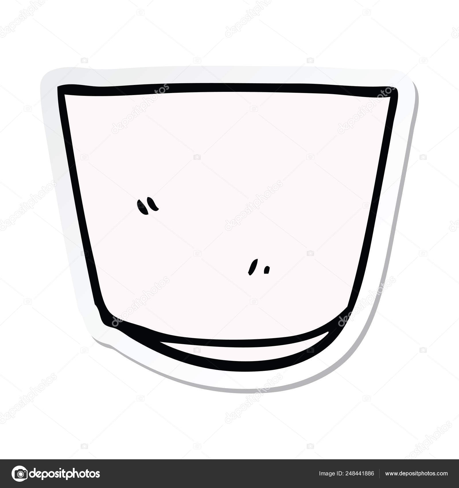 Sticker Cartoon Glass Stock Vector by ©lineartestpilot 248441886