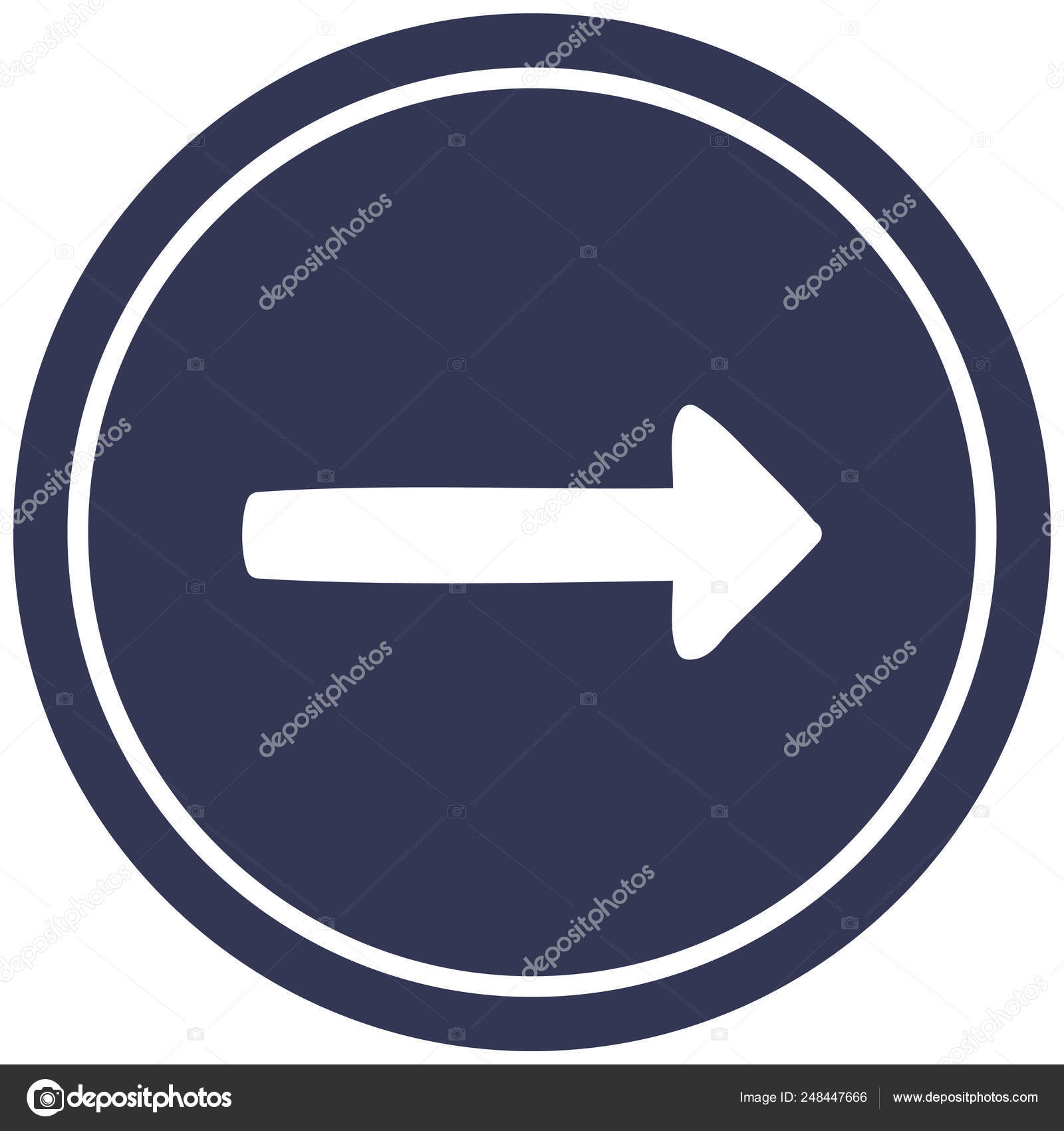 Pointing Arrow Circular Icon Symbol Stock Vector by ©lineartestpilot ...