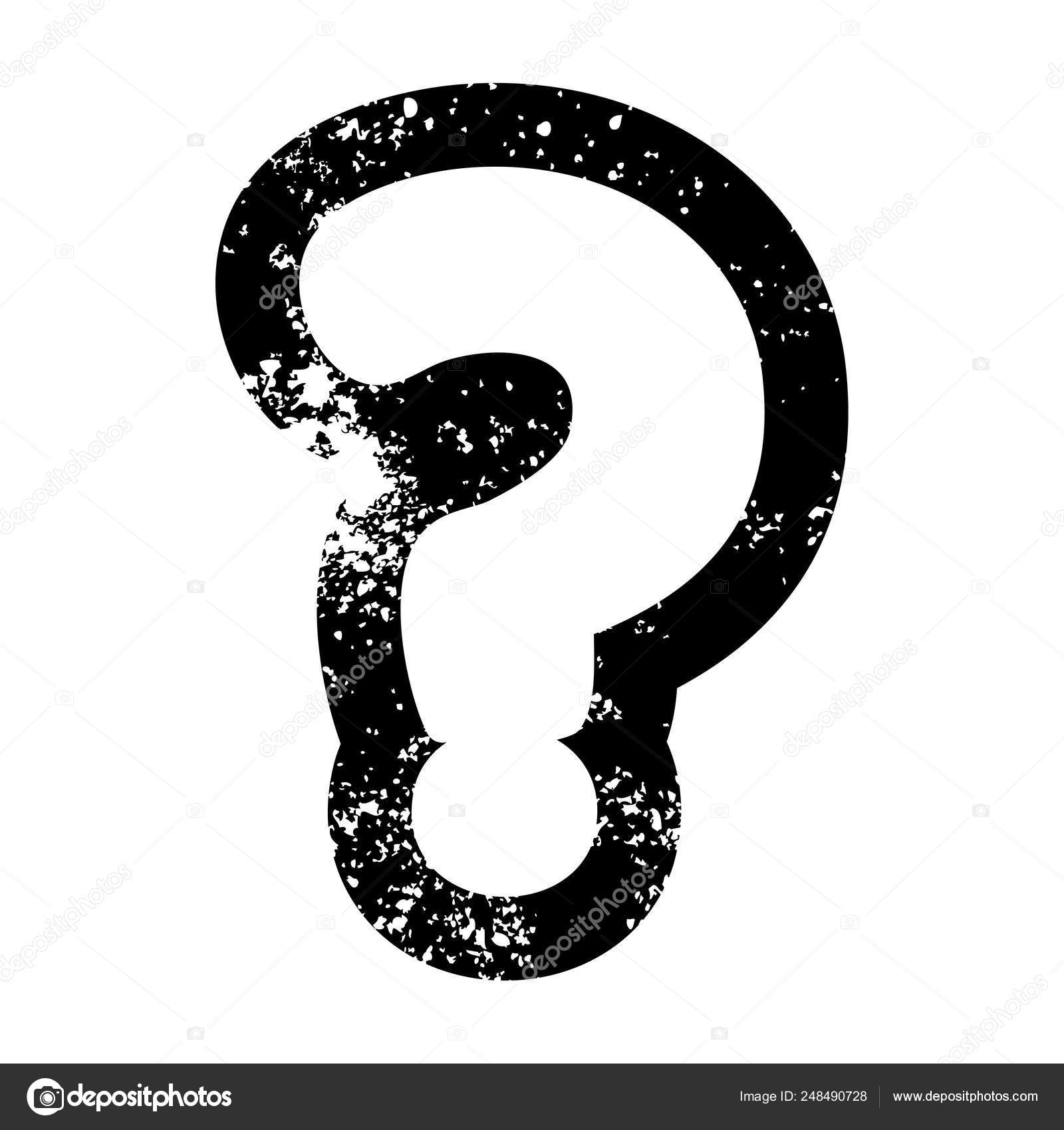 Question Mark Distressed Icon Symbol Stock Vector by ©lineartestpilot ...