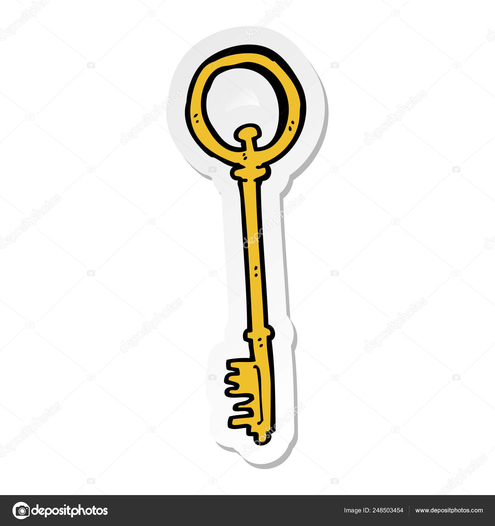 Old Key Cartoon