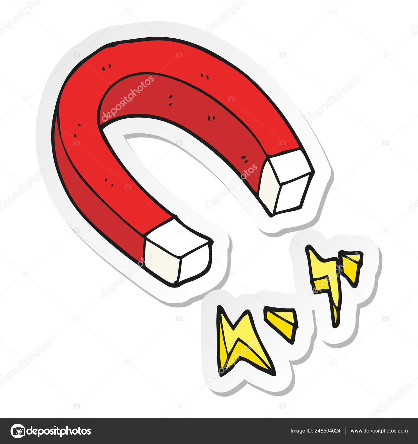 Sticker Cartoon Magnet Stock Vector by ©lineartestpilot 248504624