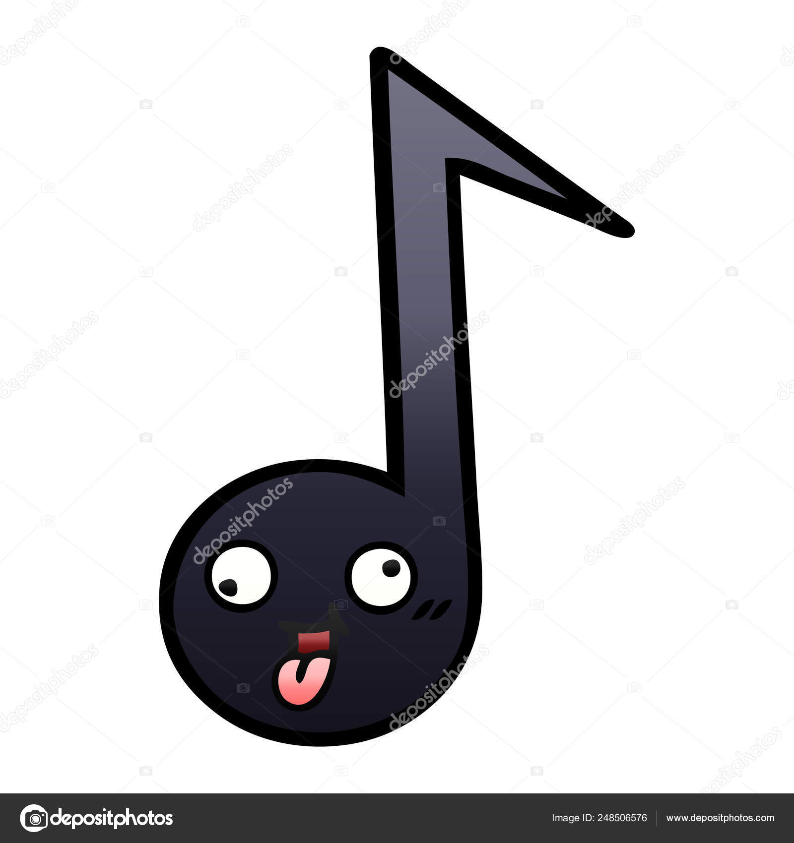 Gradient shaded cartoon musical note Stock Vector Image by ...