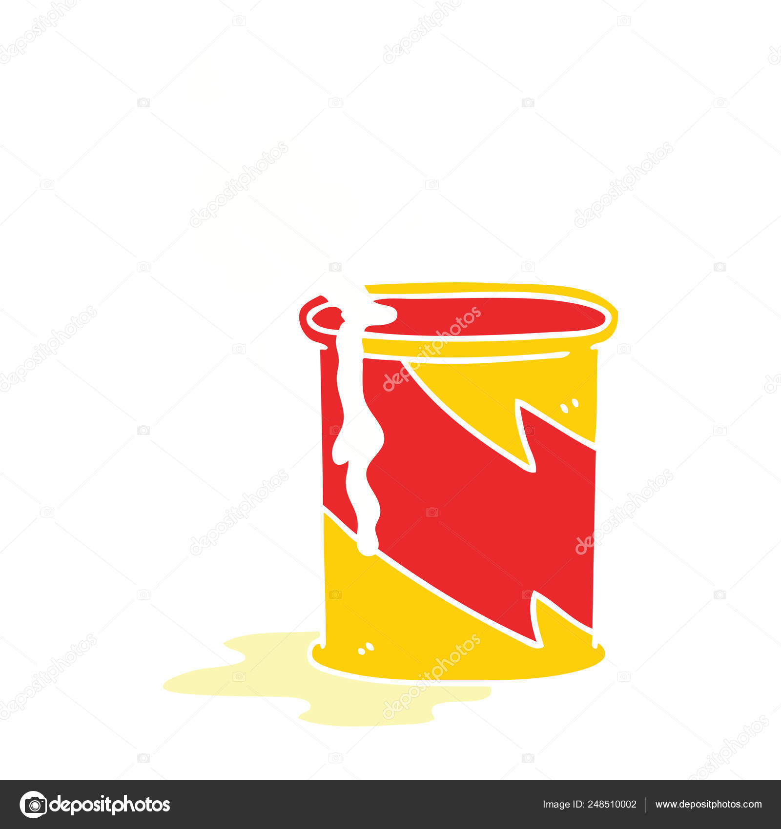 Quirky hand drawn cartoon exploding oil can Stock Vector by ...