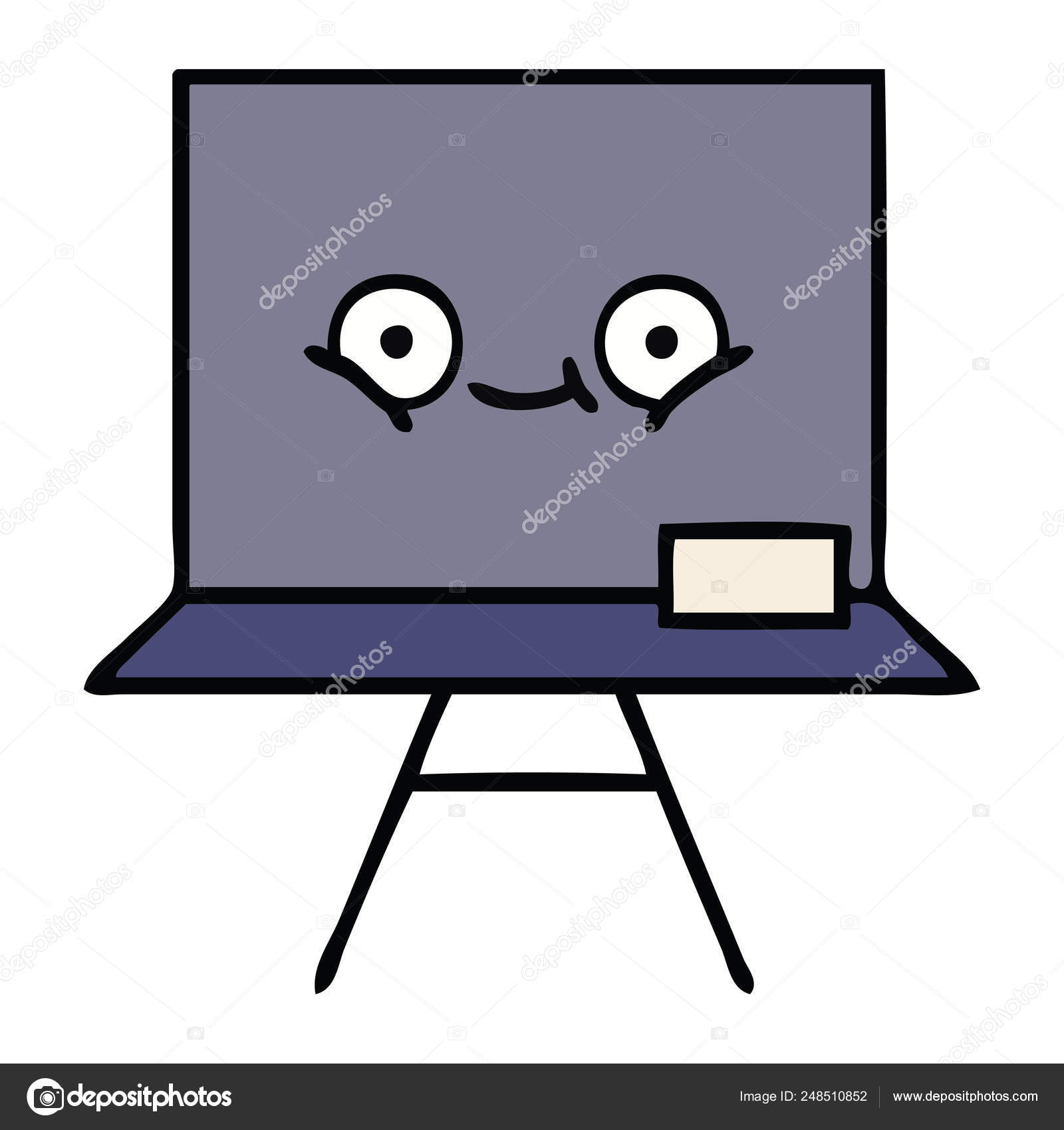 Cute Cartoon Chalkboard Stock Vector by ©lineartestpilot 248510852