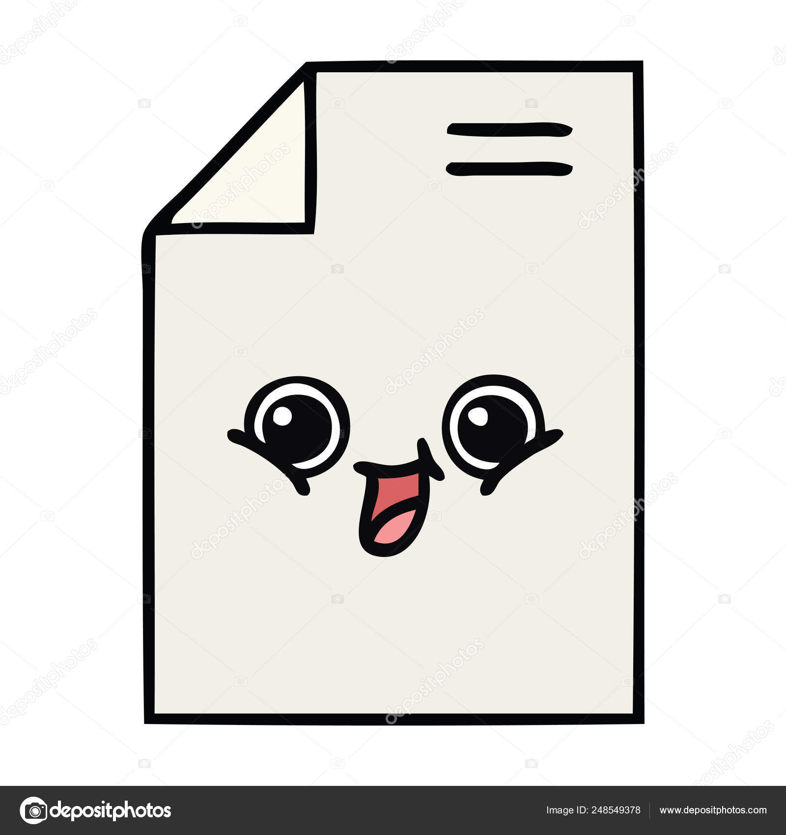 종이의 귀여운 스톡 벡터 - ©lineartestpilot 248549378