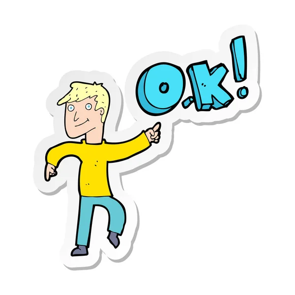 Hombre de dibujos animados diciendo que sí Vector de stock por ...