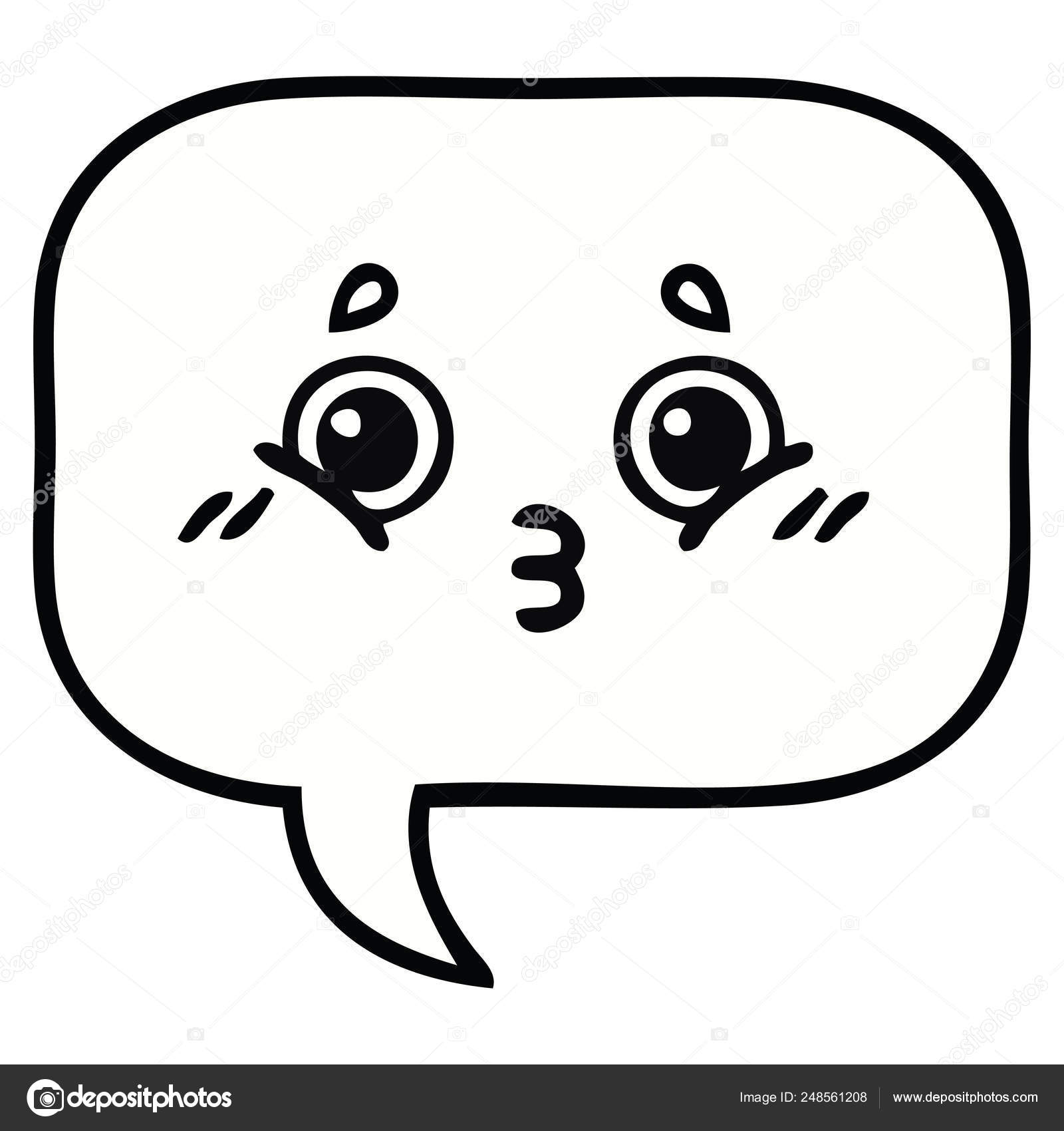 Cute Cartoon Speech Bubble Stock Vector by ©lineartestpilot 248561208