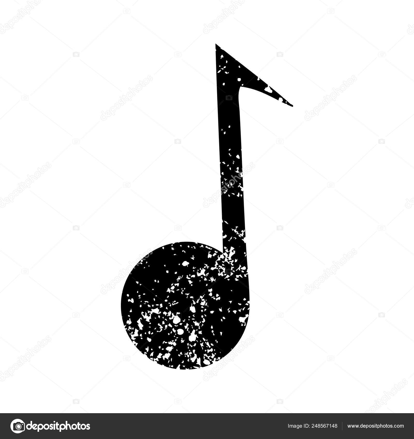 Distressed symbol musical note Stock Vector Image by ©lineartestpilot ...