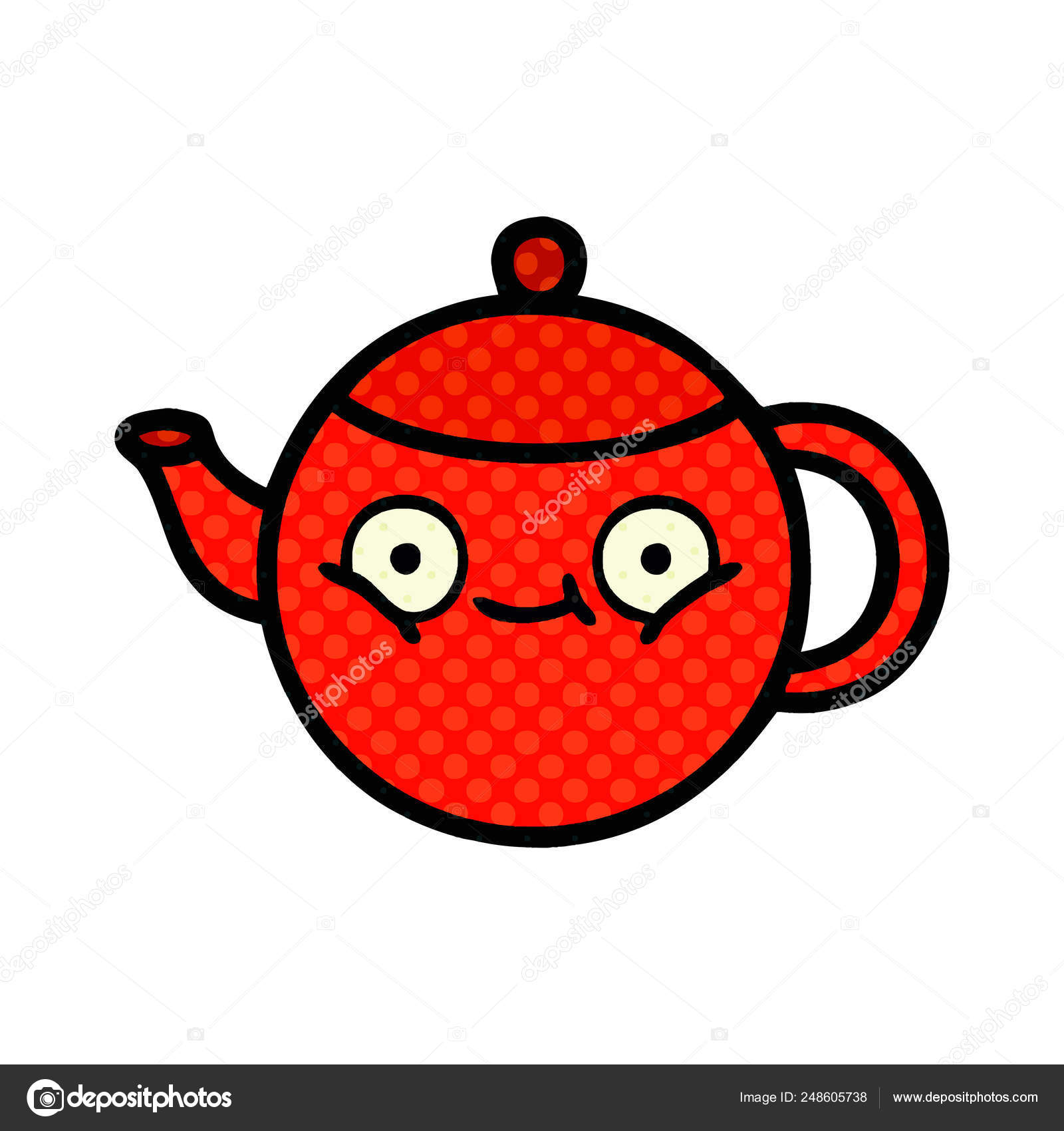 Comic book style cartoon teapot Stock Vector Image by ©lineartestpilot ...