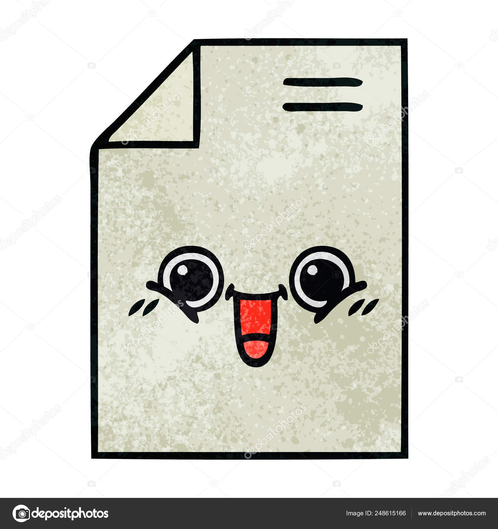 Retro grunge texture cartoon sheet of paper Stock Vector Image by ...