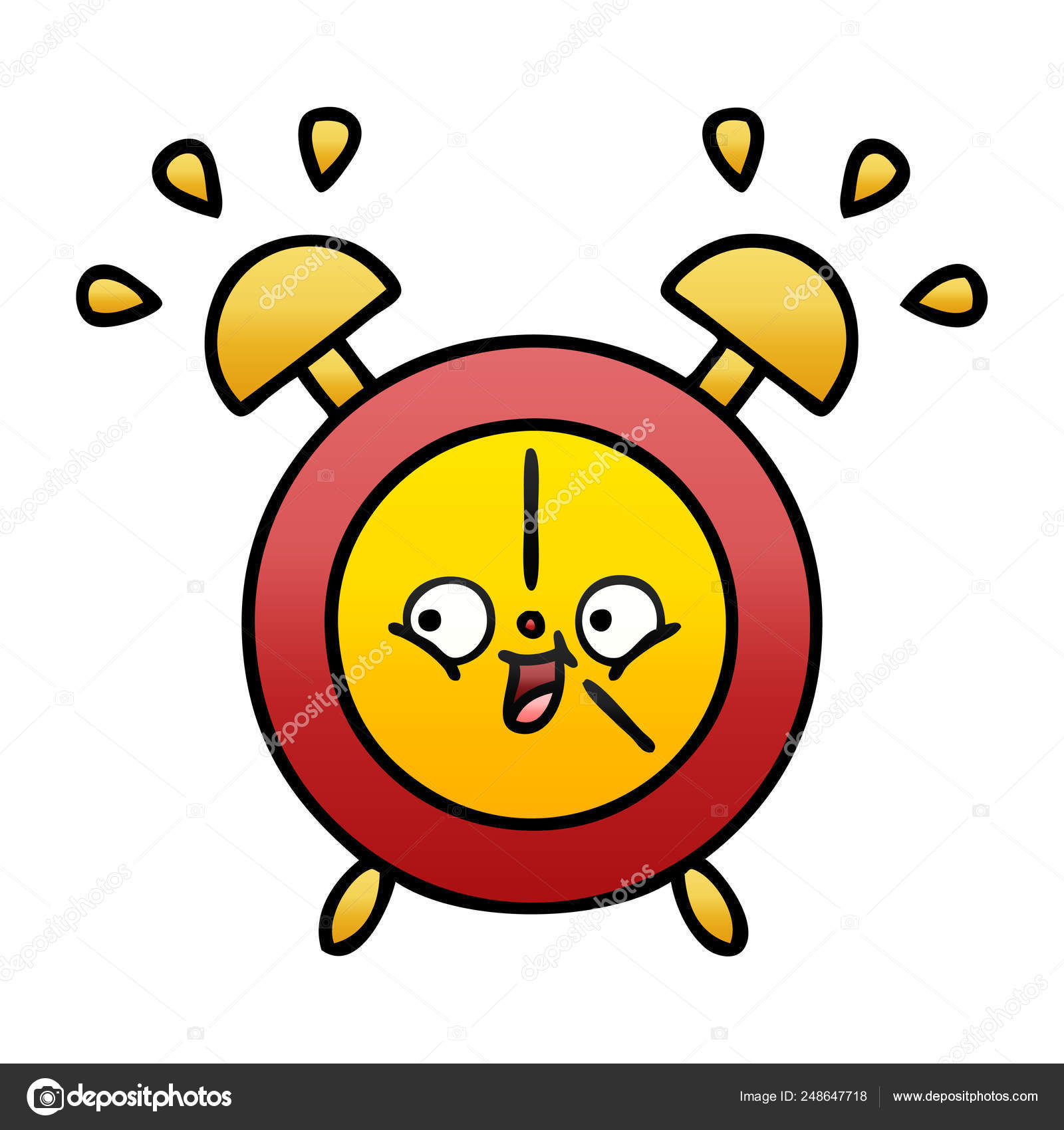 Gradient Shaded Cartoon Alarm Clock Stock Vector Image by ... Gradient Shaded Cartoon Alarm Clock Stock Vector Image by ...
