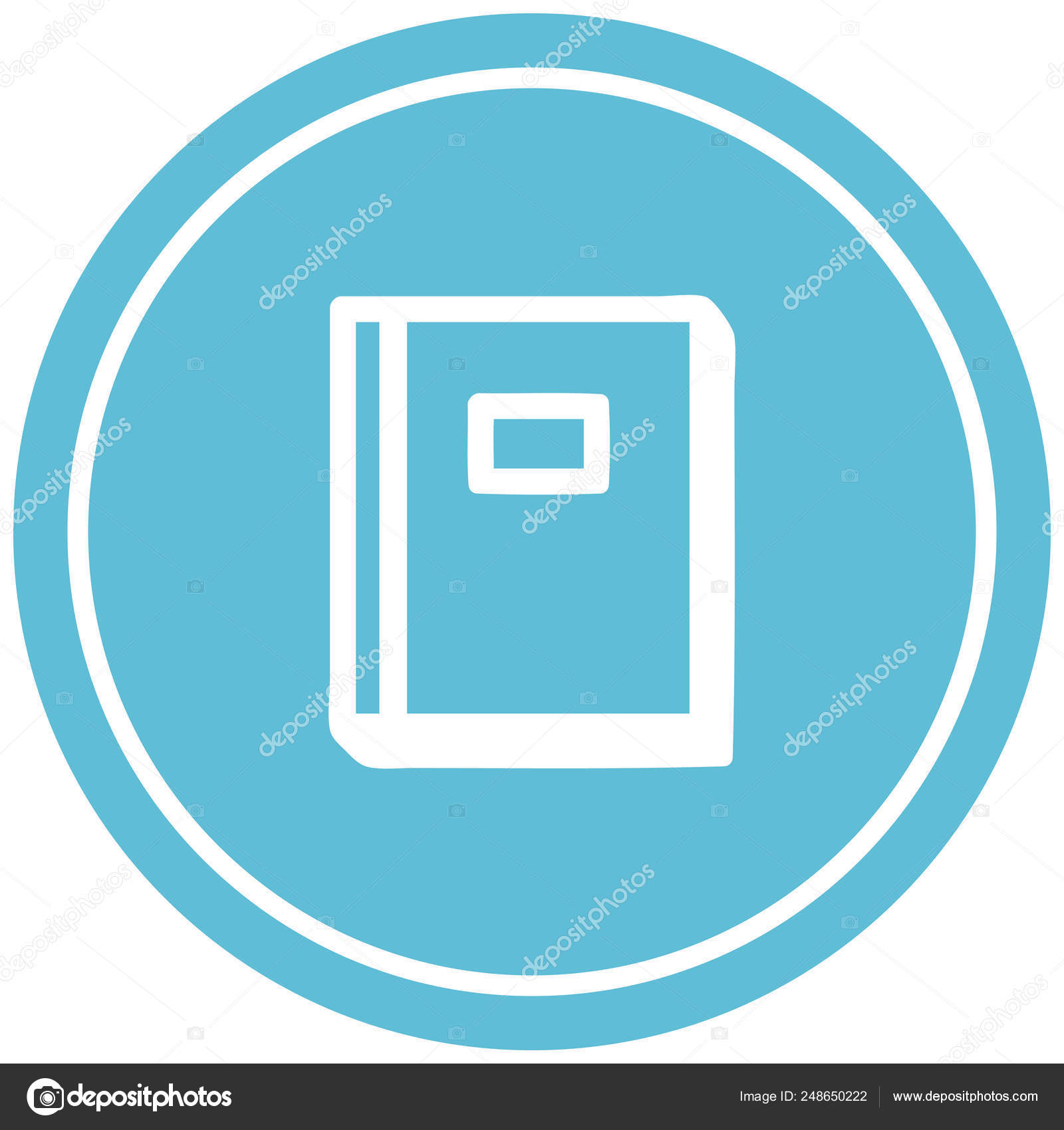Educational Book Circular Icon Symbol Stock Vector by ©lineartestpilot ...