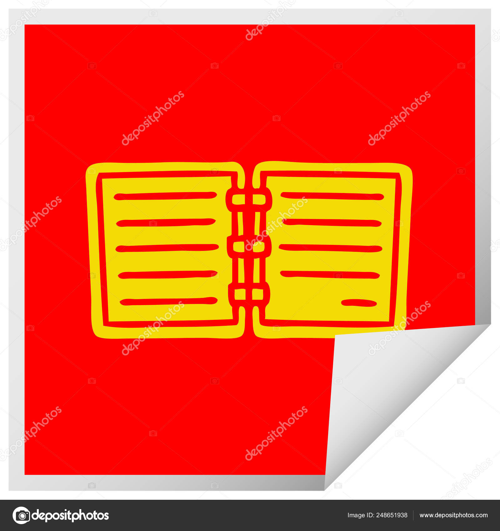 Square peeling sticker cartoon note book Stock Vector by ...