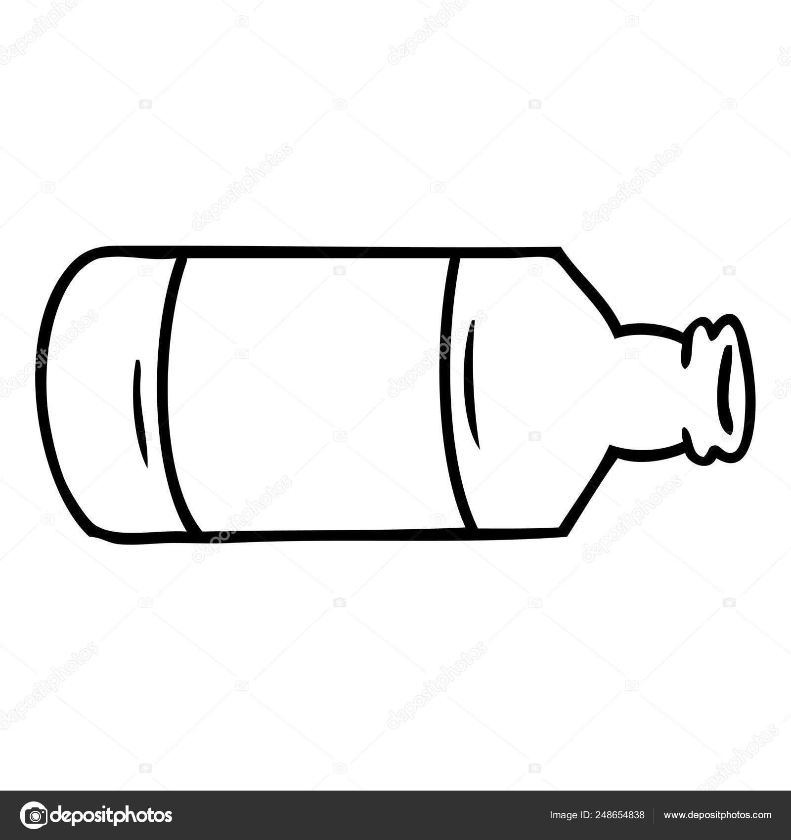 Hand Drawn Line Drawing Doodle Old Glass Bottle Stock Vector by ...