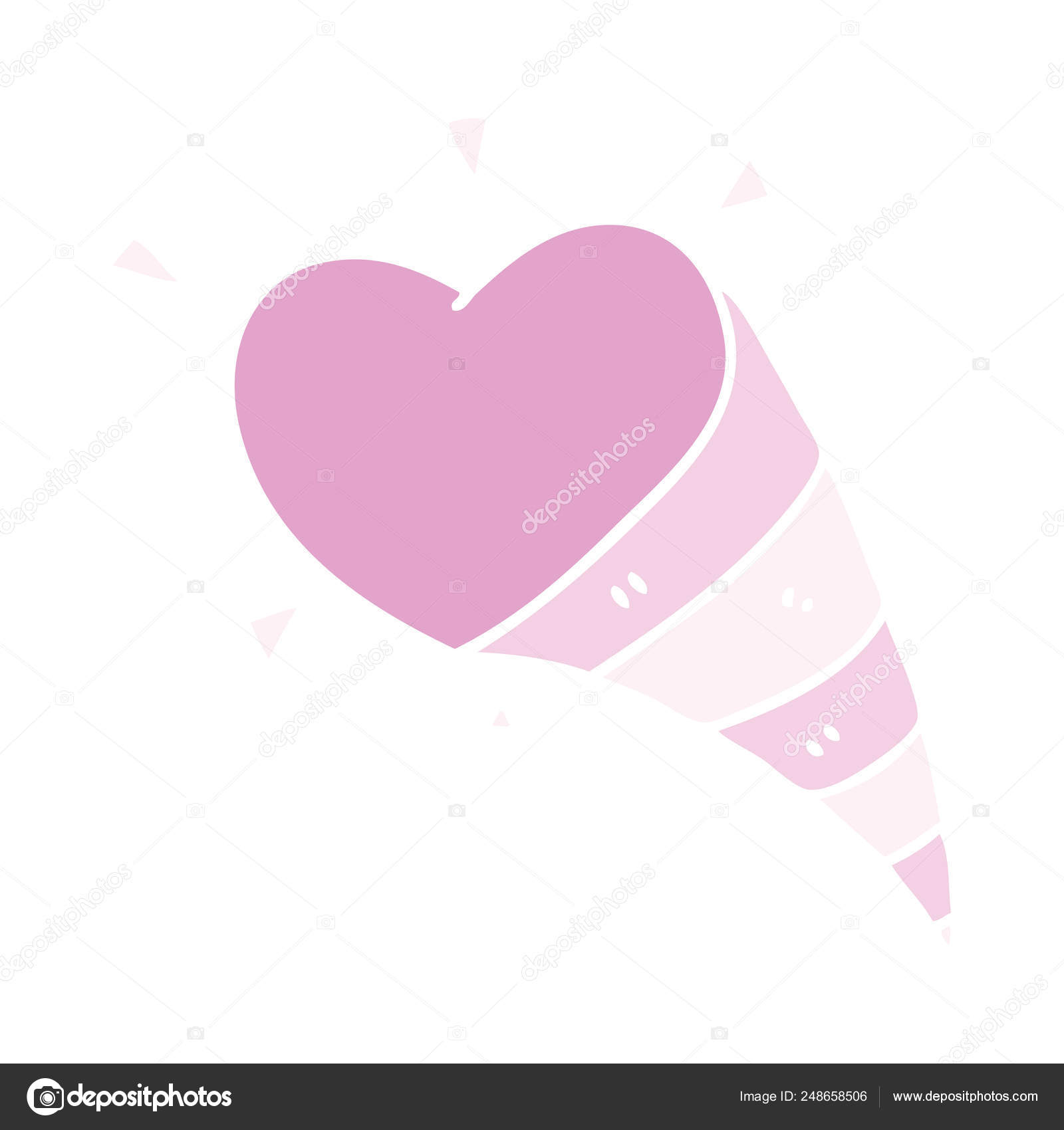 Hand Drawn Quirky Cartoon Shooting Heart Stock Illustration by ...
