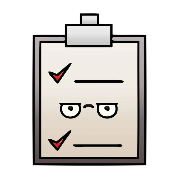 Gradient shaded cartoon check list Stock Vector by ©lineartestpilot ...